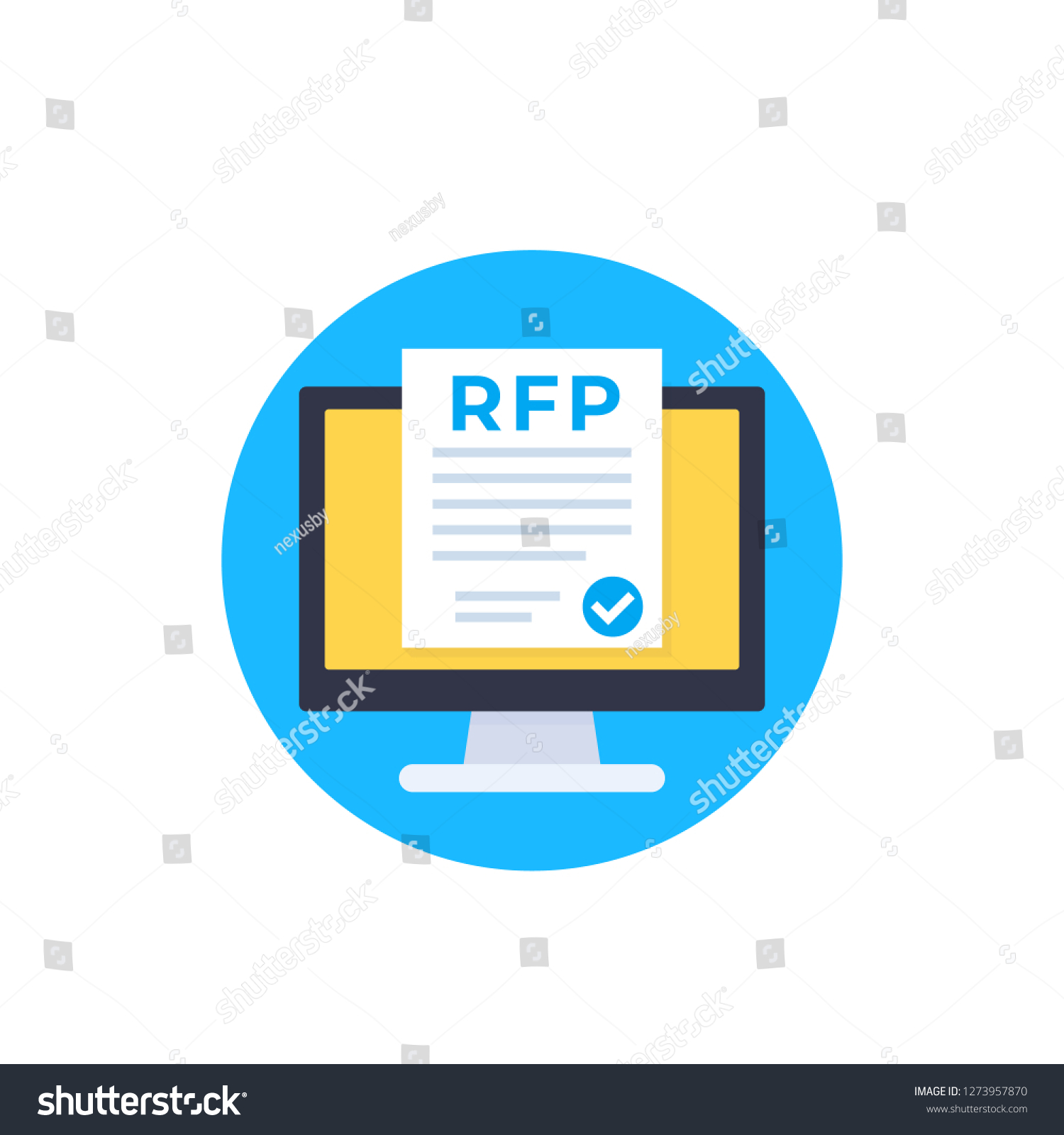 Rfp Request Proposal Icon Stock Vector (Royalty Free) 1273957870