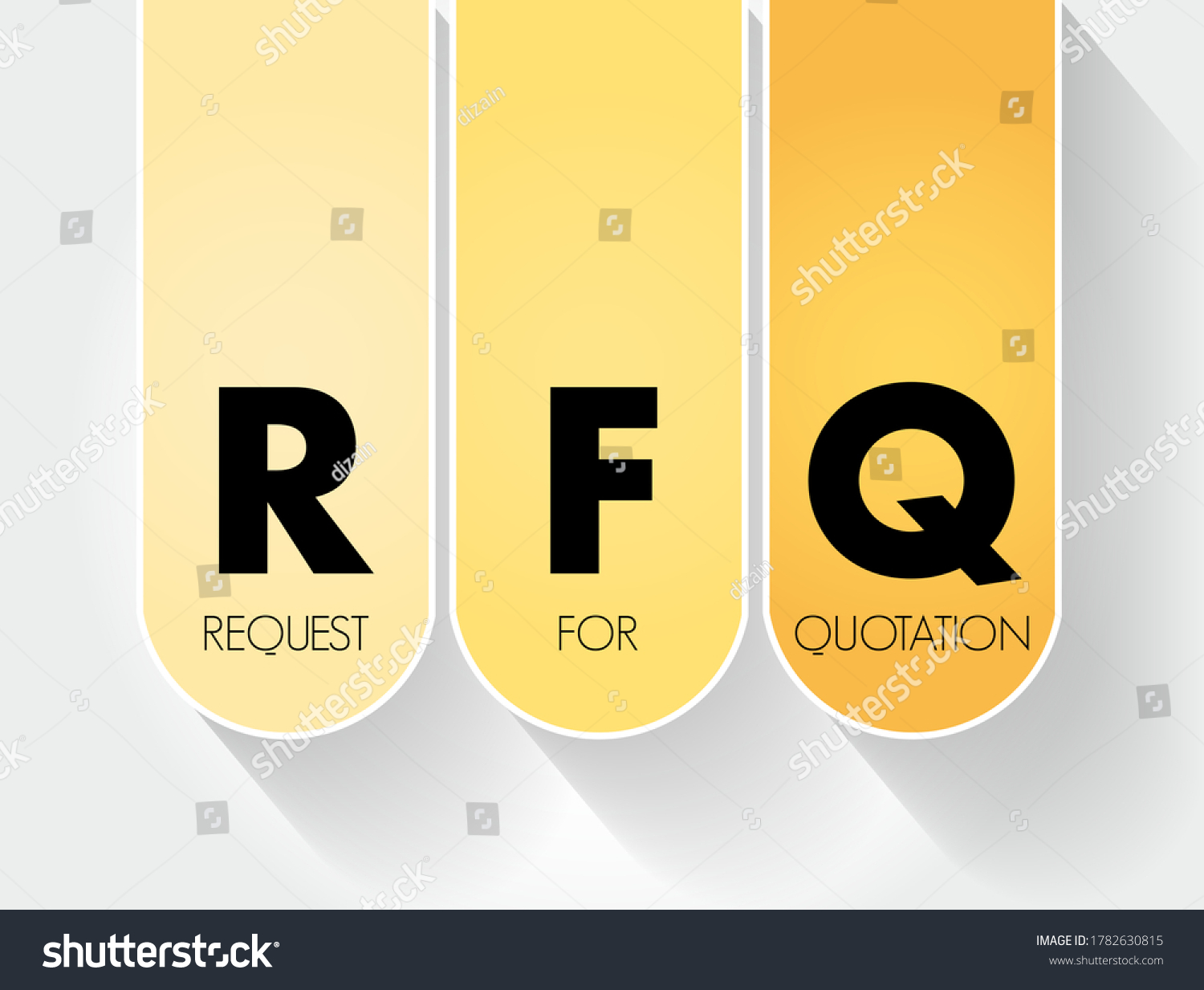 Rfq Request Quotation Acronym Business Concept Stock Vector (Royalty ...