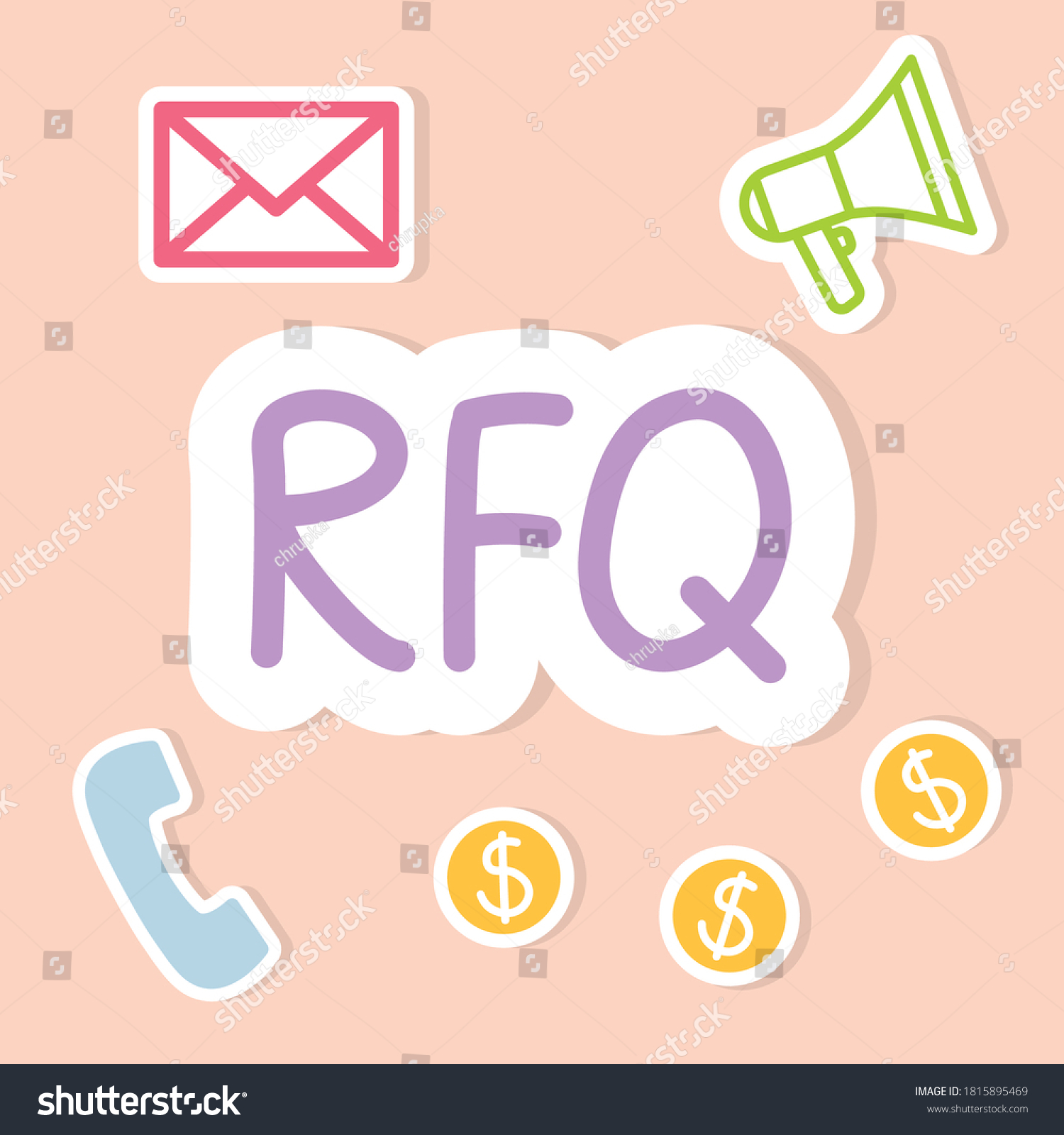 Rfq Request Quotation Acronym Concept Vector Stock Vector (Royalty Free ...