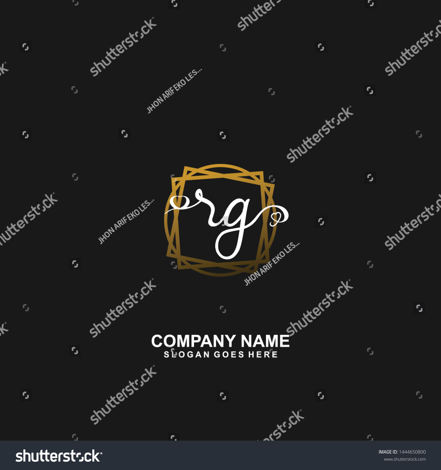 Rg Initial Handwriting Logo Vector Stock Vector (Royalty Free ...