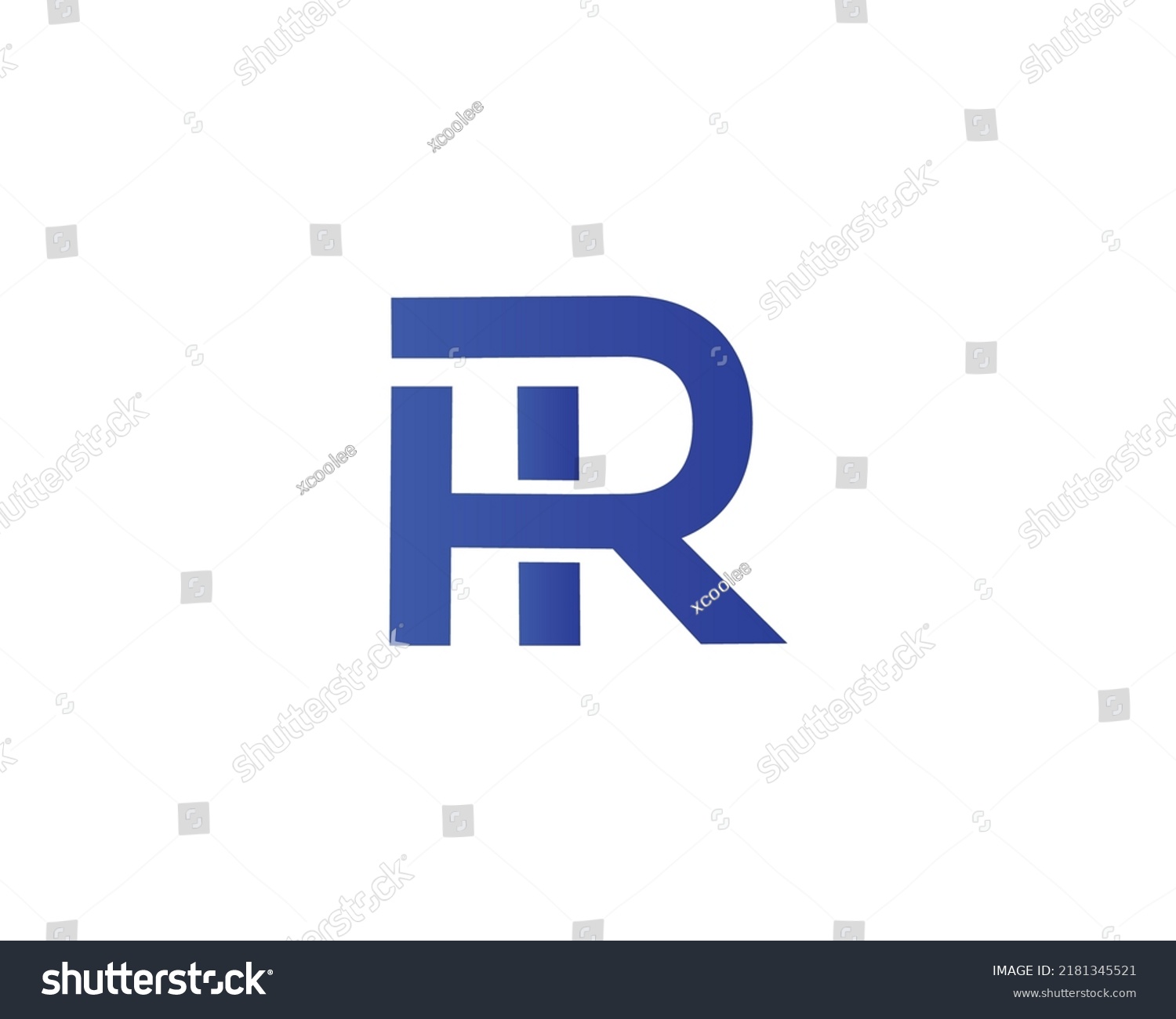 Rh Hr Logo Design Vector Template Stock Vector (Royalty Free ...