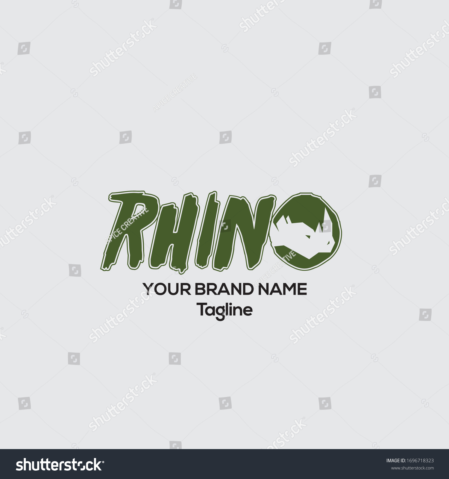 Rhino Construction Vector Logo Rina Engineering Stock Vector (Royalty ...