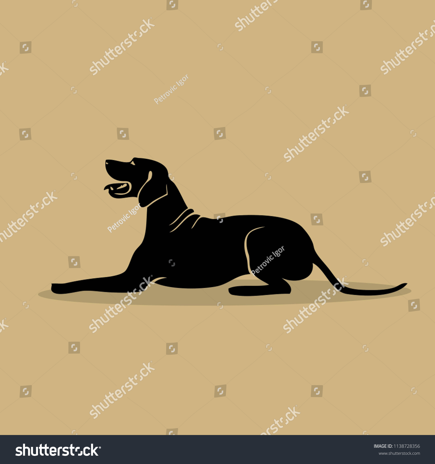 Rhodesian Ridgeback Dog Isolated Vector Illustration Stock Vector ...