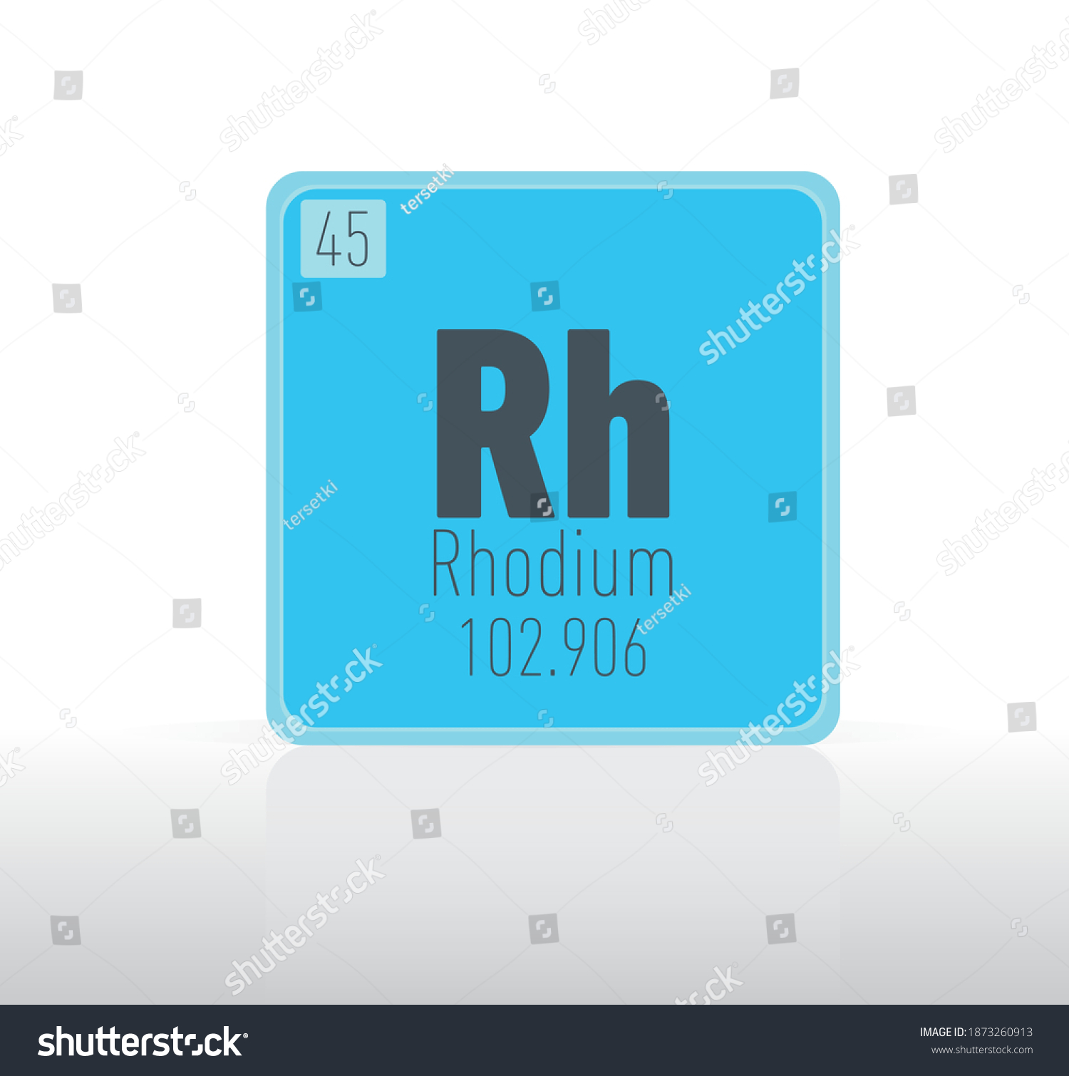Rhodium Periodic Table Single Element Stock Vector (Royalty Free ...