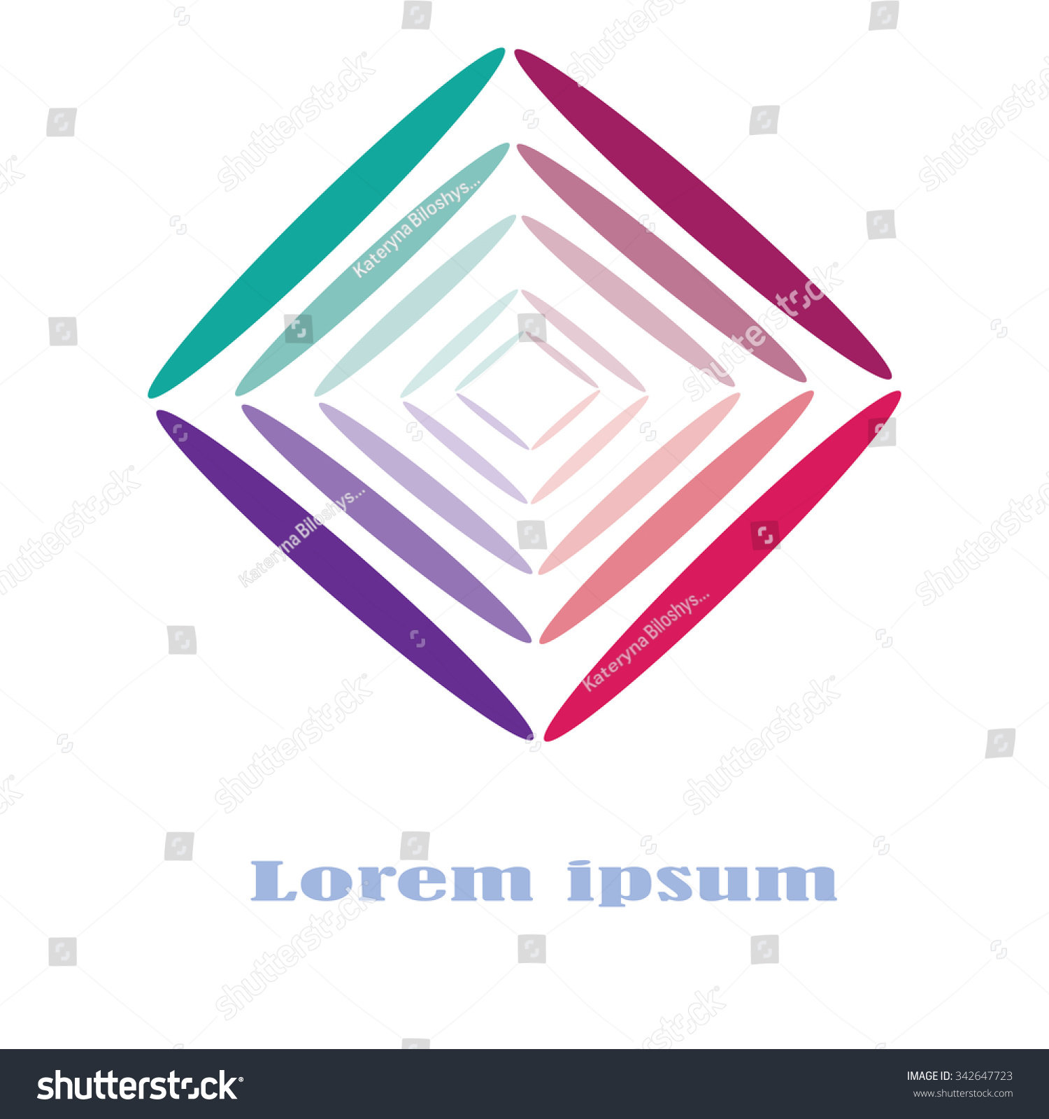 Rhombus Logo Stock Vector (Royalty Free) 342647723