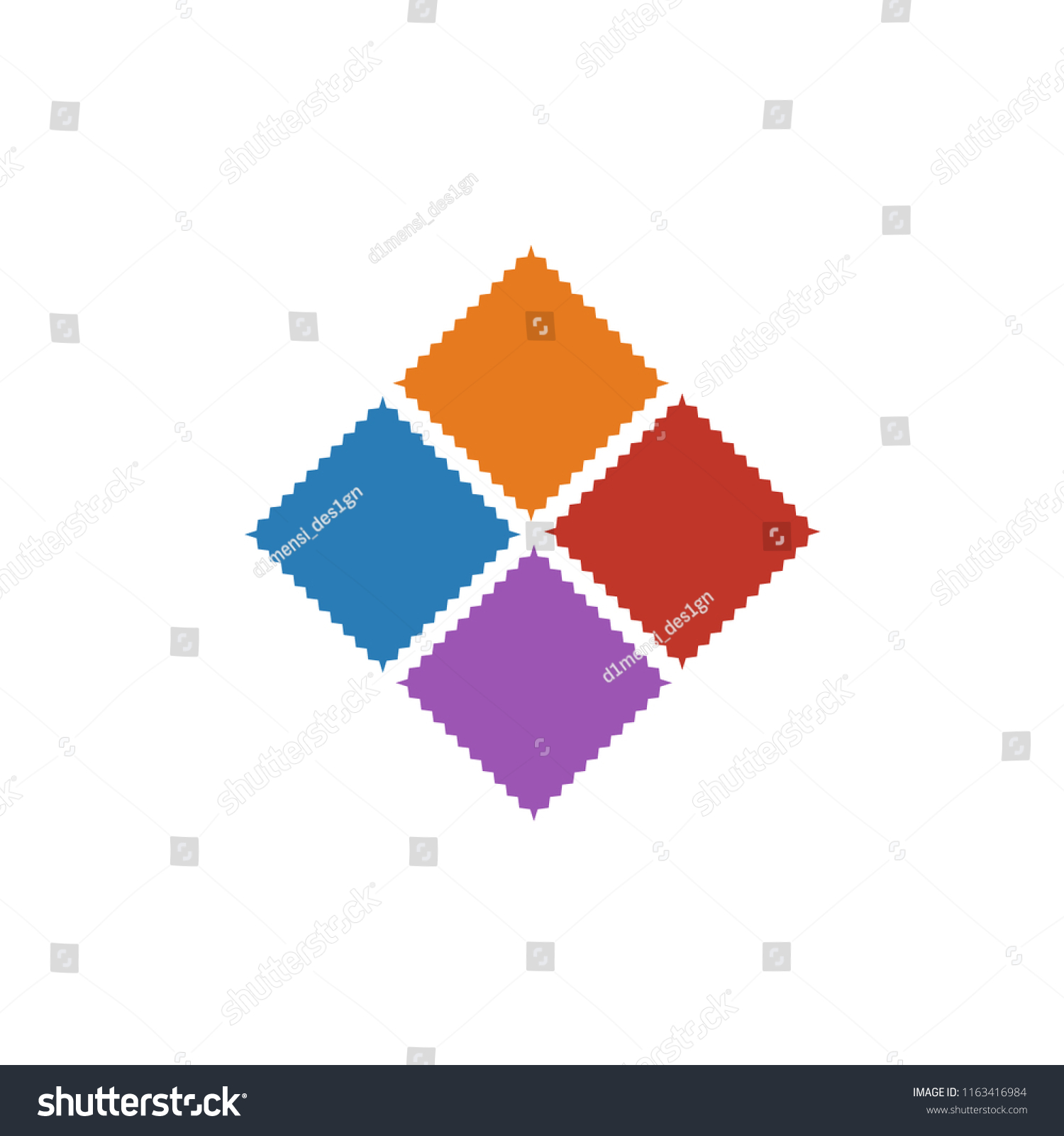 Rhombus Logo Design Stock Vector (Royalty Free) 1163416984