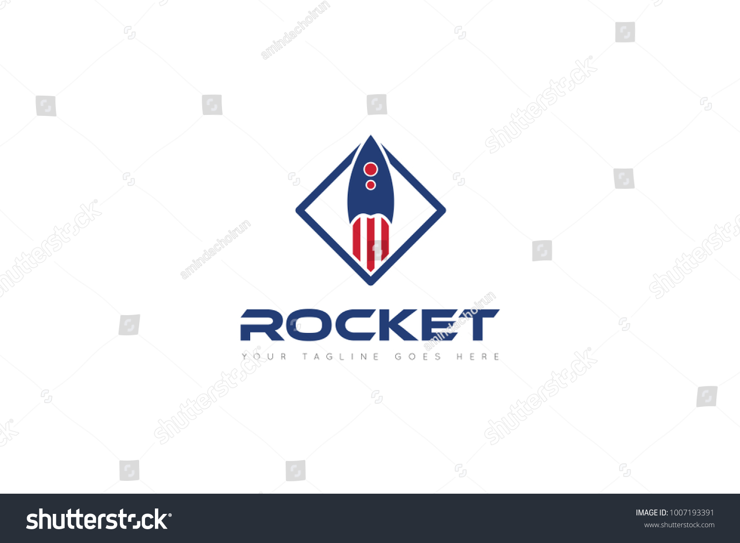 Rhombus Logo Rocket Vector American Rocket Stock Vector (Royalty Free ...