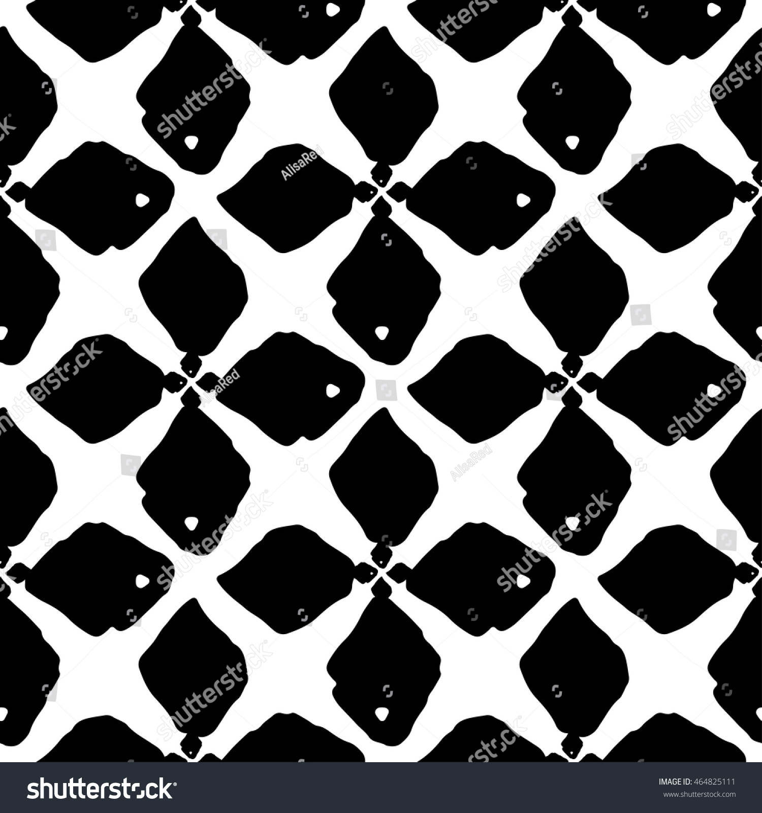 Rhombus Simple Seamless Pattern Hand Drawn Stock Vector (Royalty Free ...