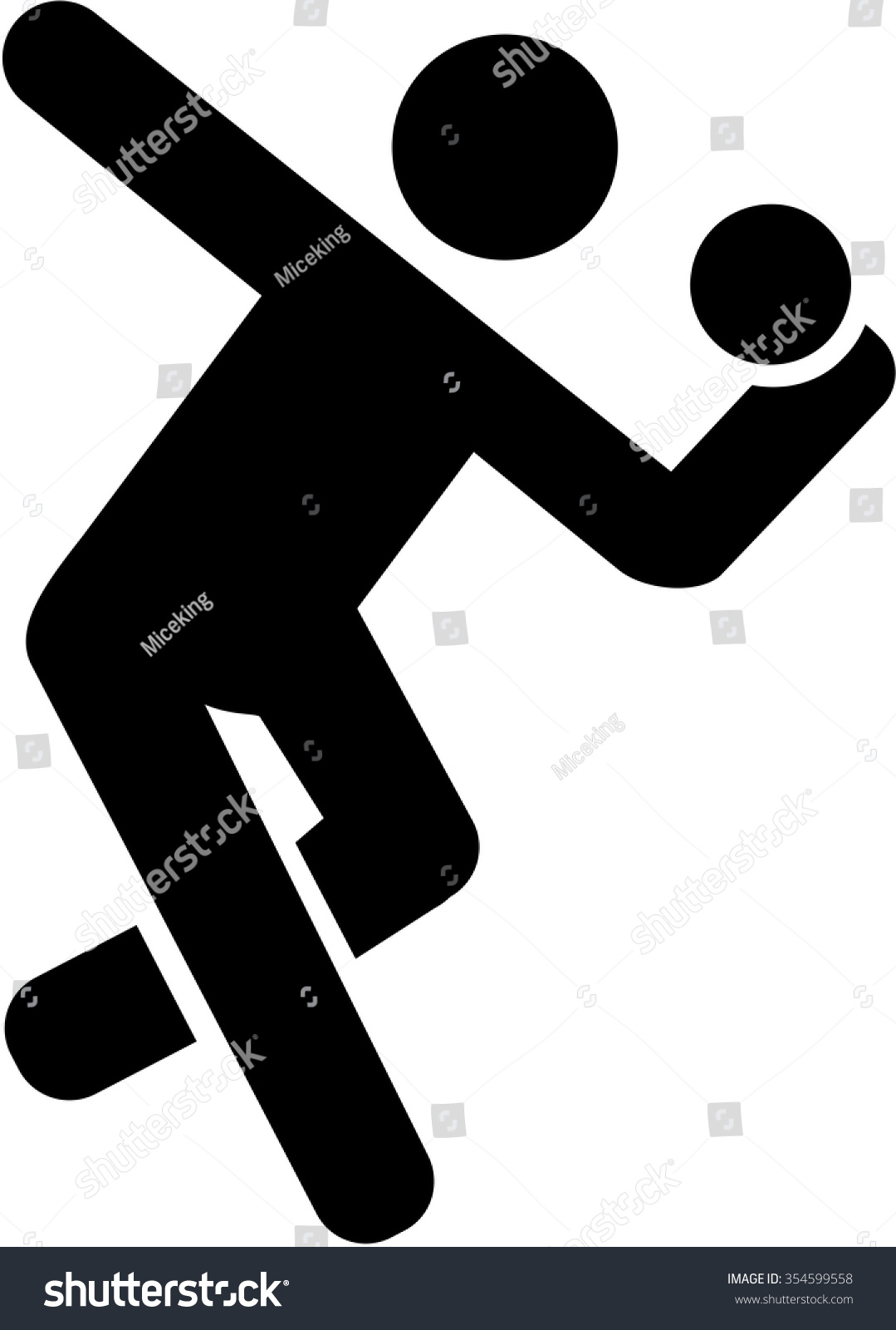 Rhythmic Gymnastics Pictogram Stock Vector (Royalty Free) 354599558