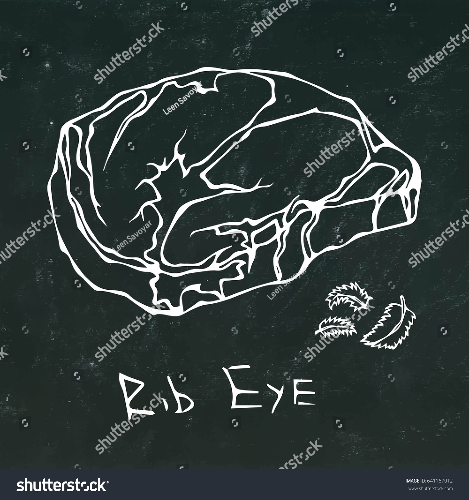 Rib Eye Steak Cut Vector On 库存矢量图（免版税）641167012 | Shutterstock