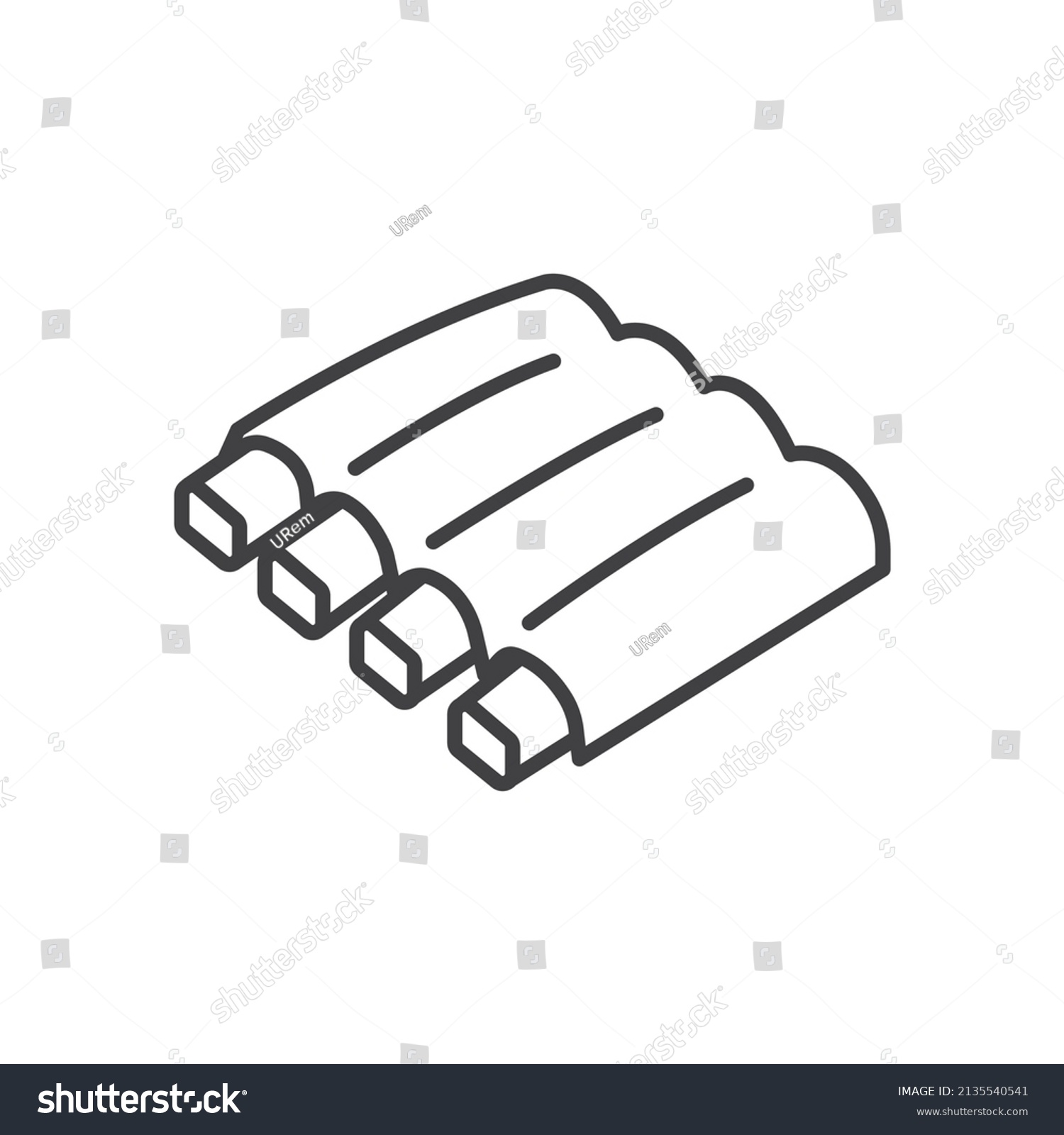 Rib Icon On Transparent Background Stock Vector (Royalty Free) 2135540541