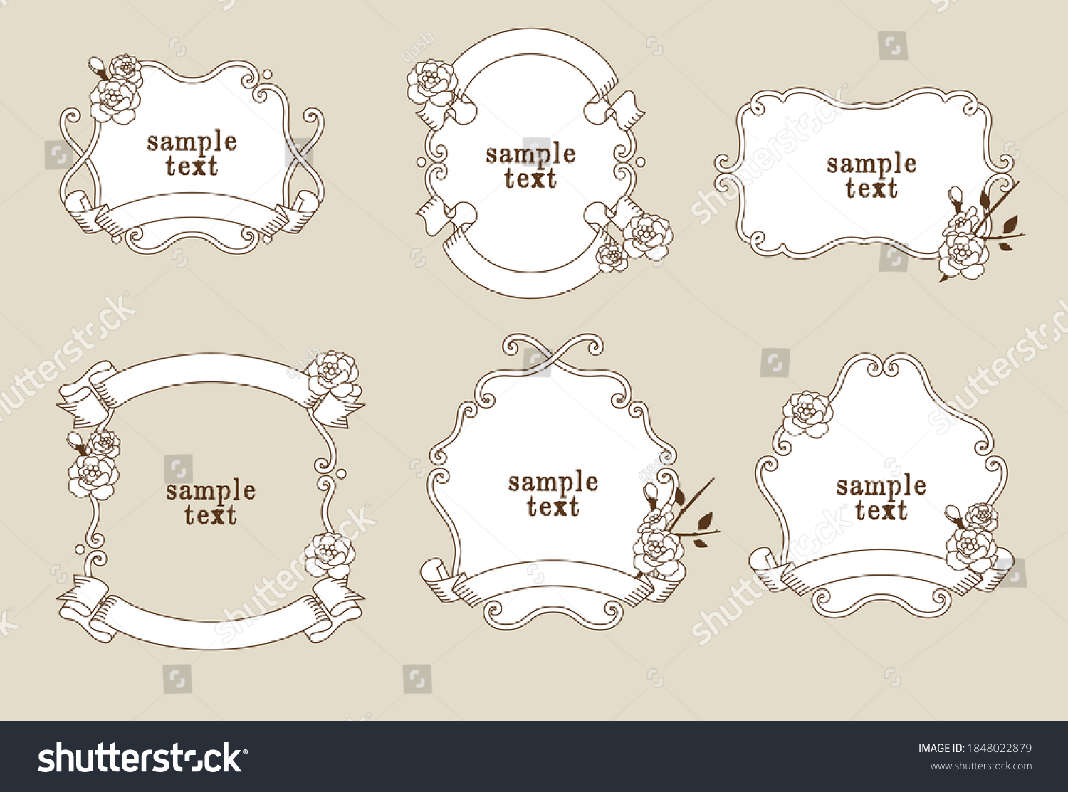 Ribbon Frame Frame Vector Illustration Material Stock Vector (Royalty ...