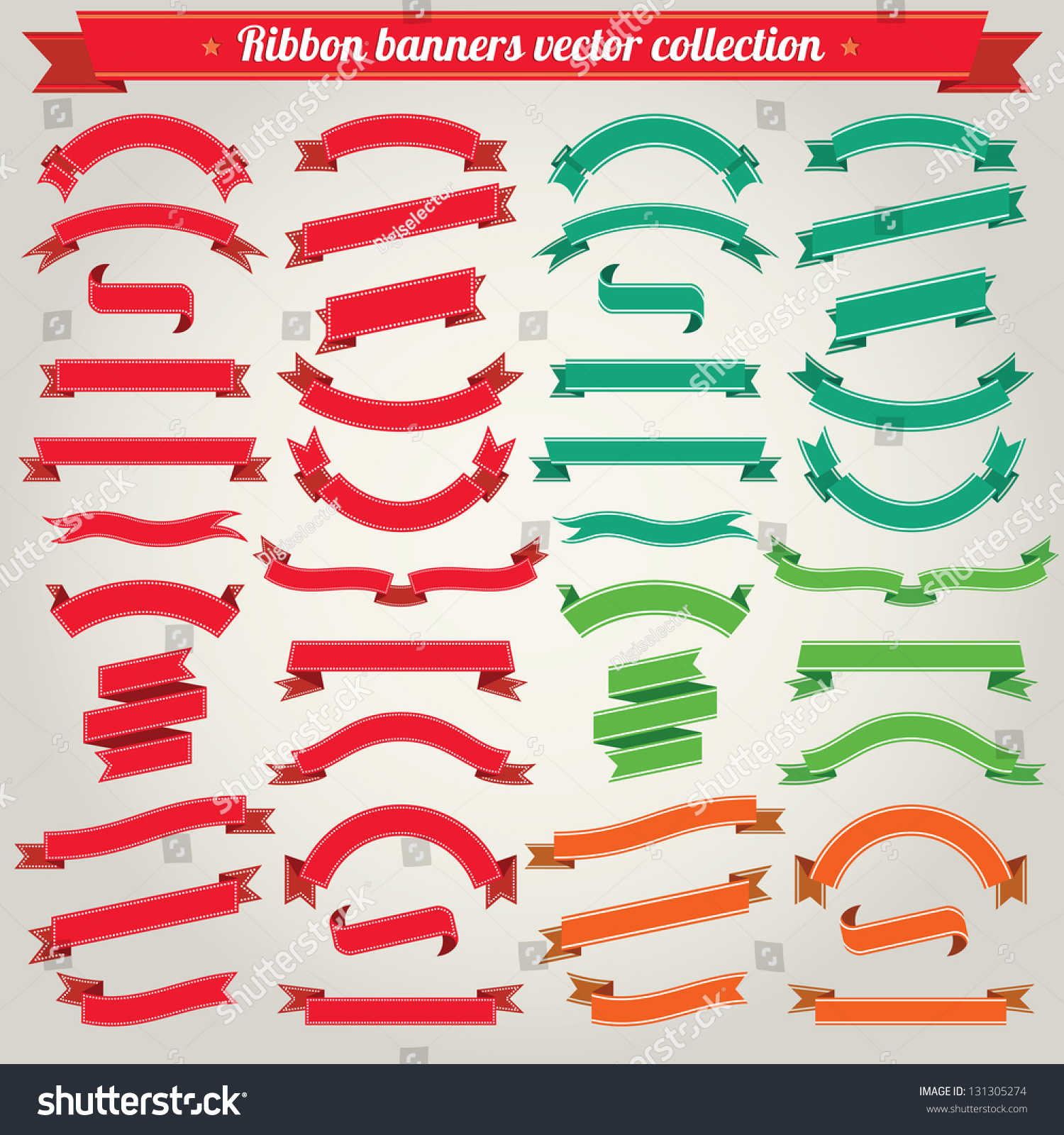 Ribbon Banners Vector Collection - 131305274 : Shutterstock