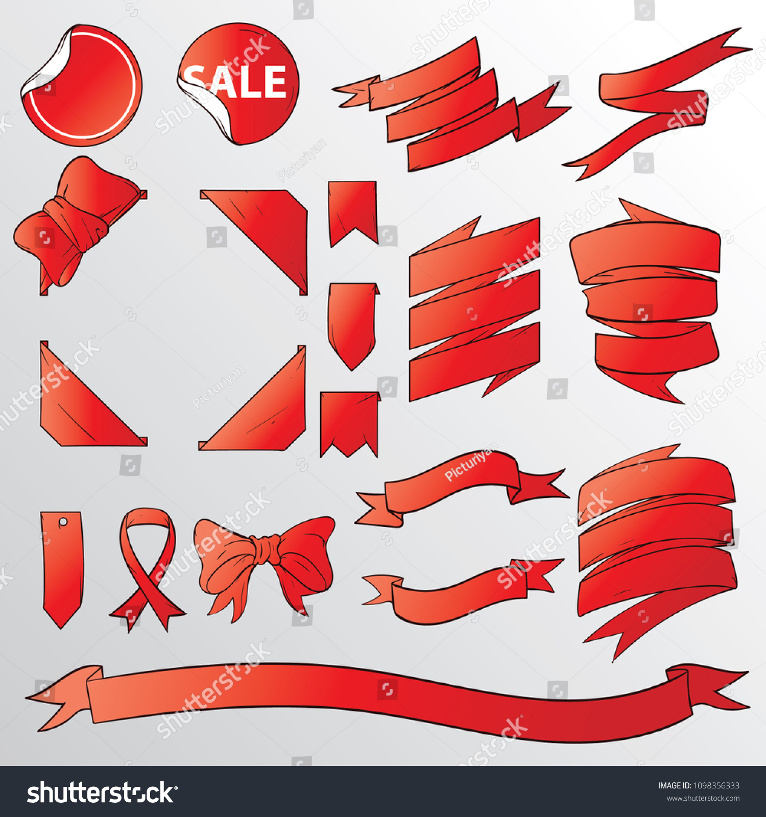 Ribbon Element Vector Illustration Stock Vector (Royalty Free ...