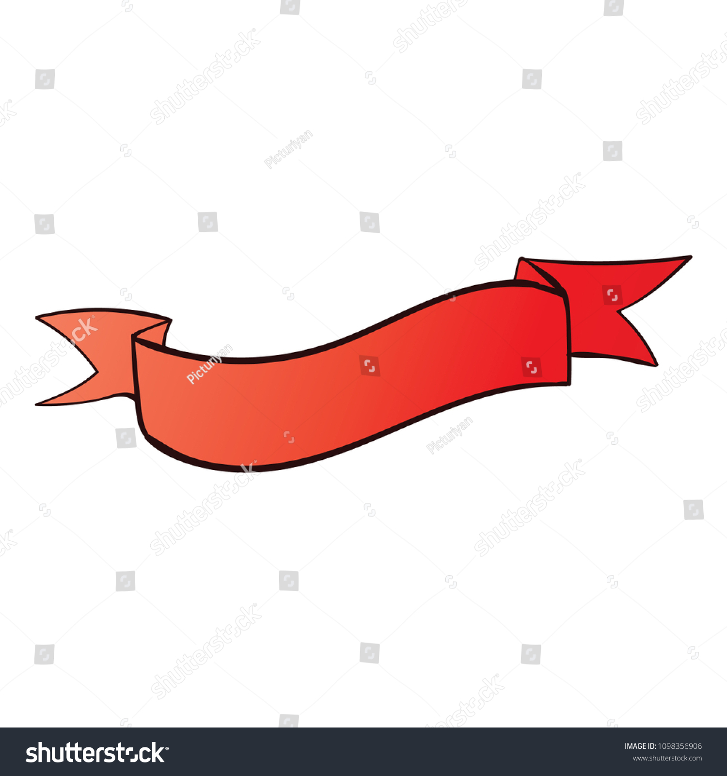 Ribbon Element Vector Illustration Stock Vector (Royalty Free ...