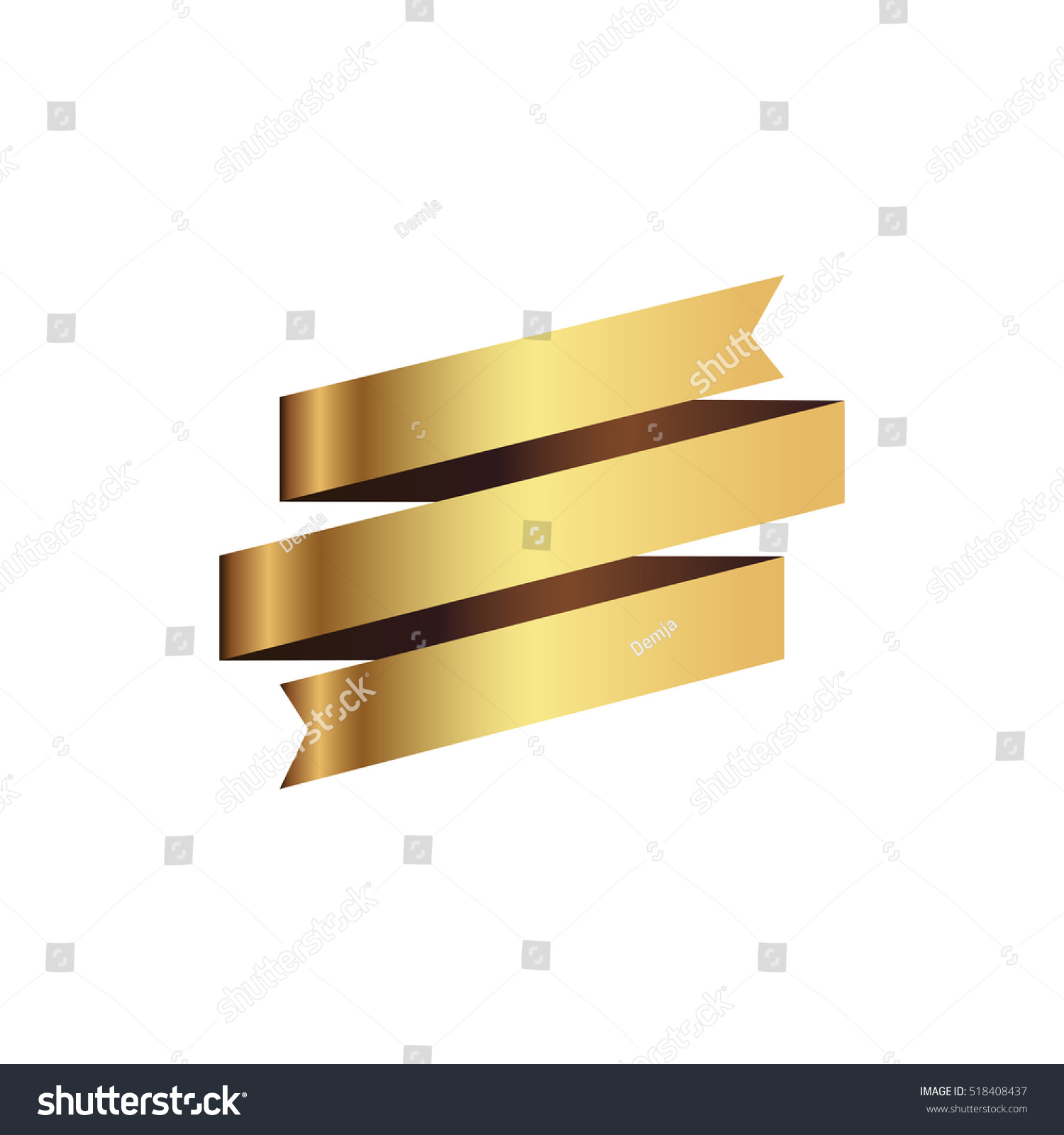 Ribbon Gold Stock Vector (Royalty Free) 518408437 | Shutterstock