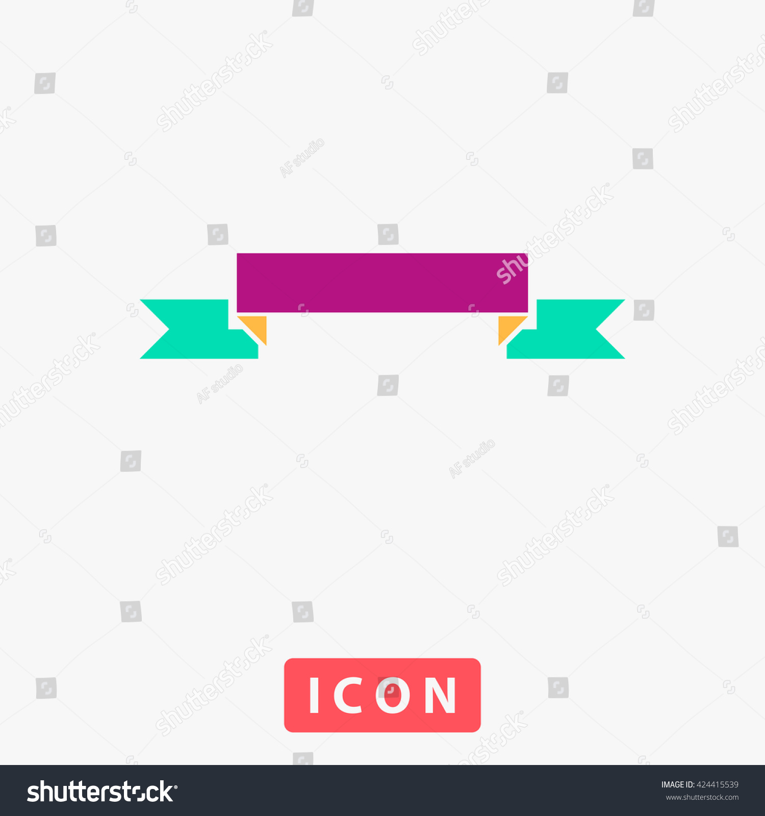 Ribbon Icon Vector Stock Vector (Royalty Free) 424415539 | Shutterstock