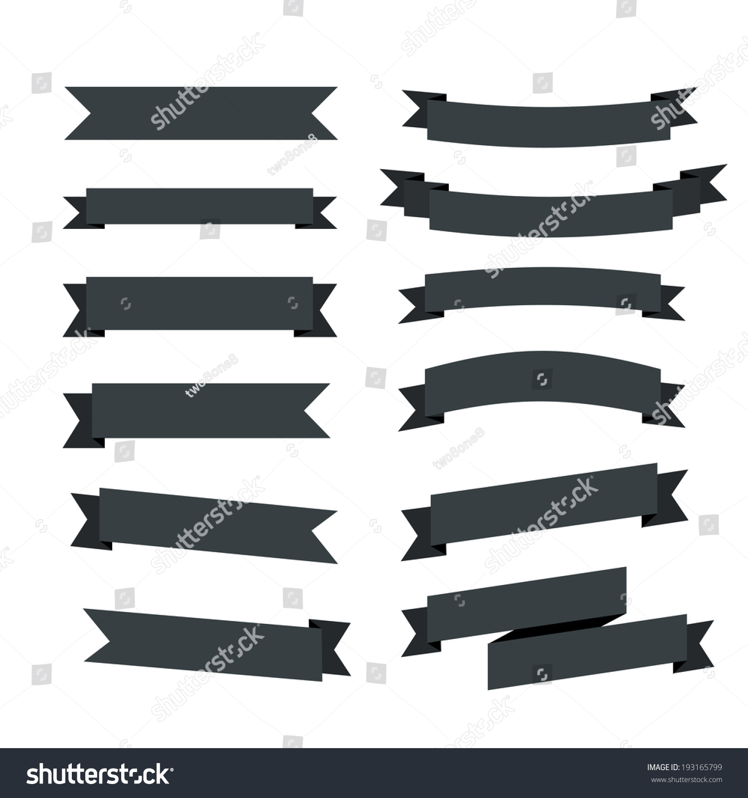 Ribbon Icons Stock Vector (Royalty Free) 193165799 | Shutterstock