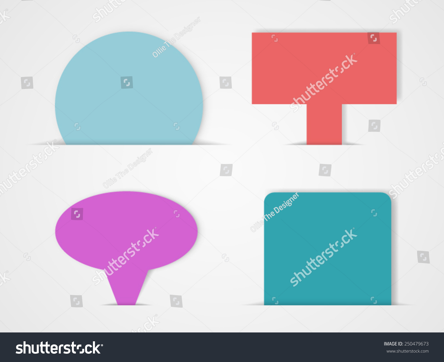 Ribbon Text Box Set 3 Stock Vector (Royalty Free) 250479673 | Shutterstock