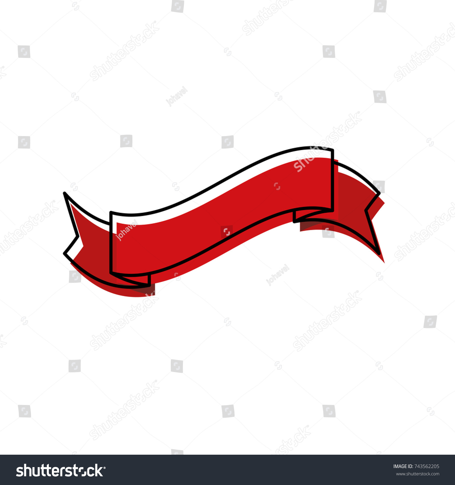 Ribbon Vector Illustration Stock Vector (Royalty Free) 743562205 ...