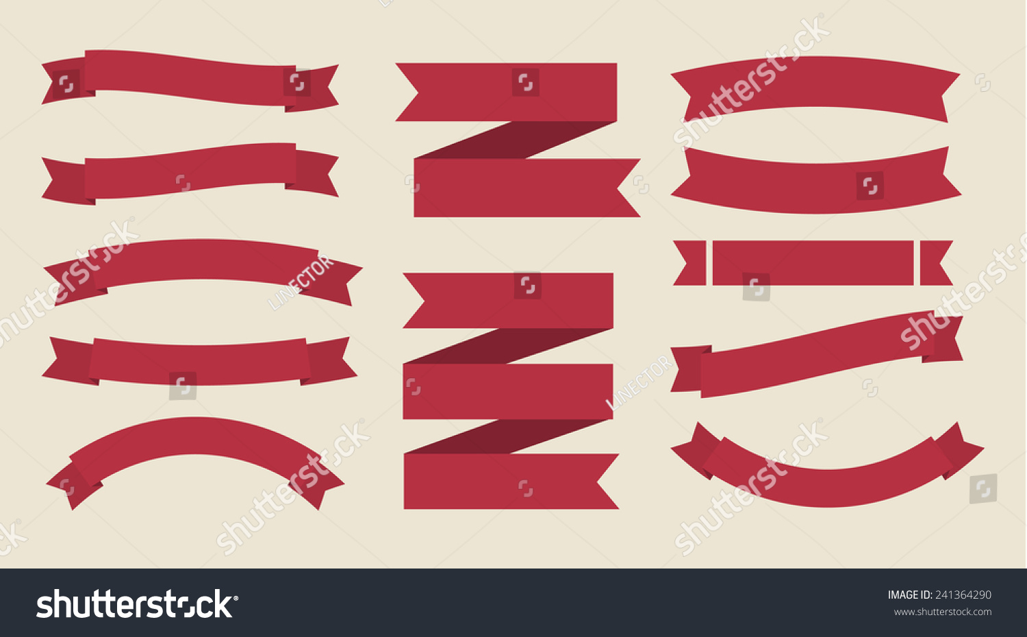 Ribbon Vector Set Stock Vector (Royalty Free) 241364290 | Shutterstock