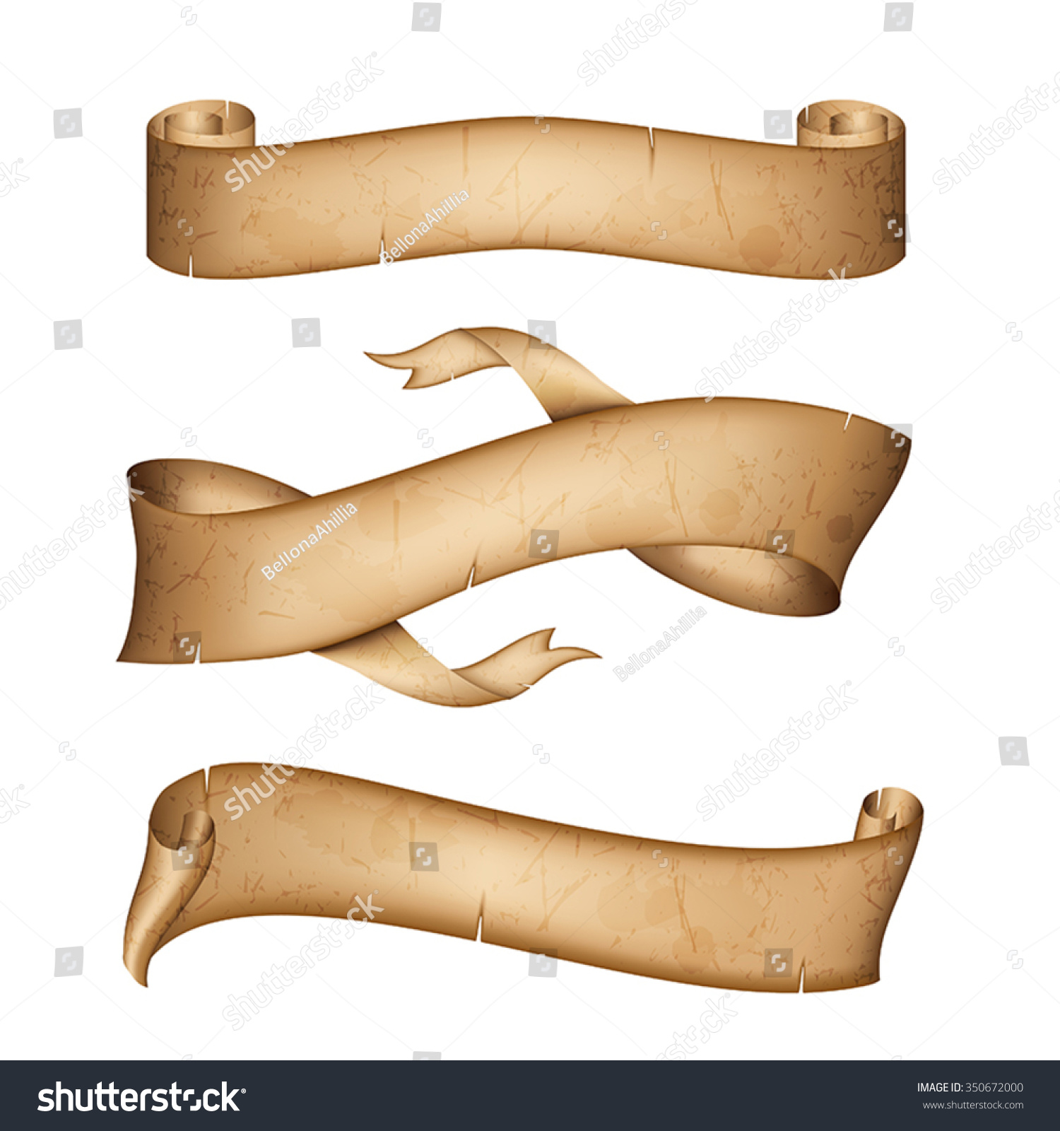 Ribbons Retro Style Stock Vector (Royalty Free) 350672000