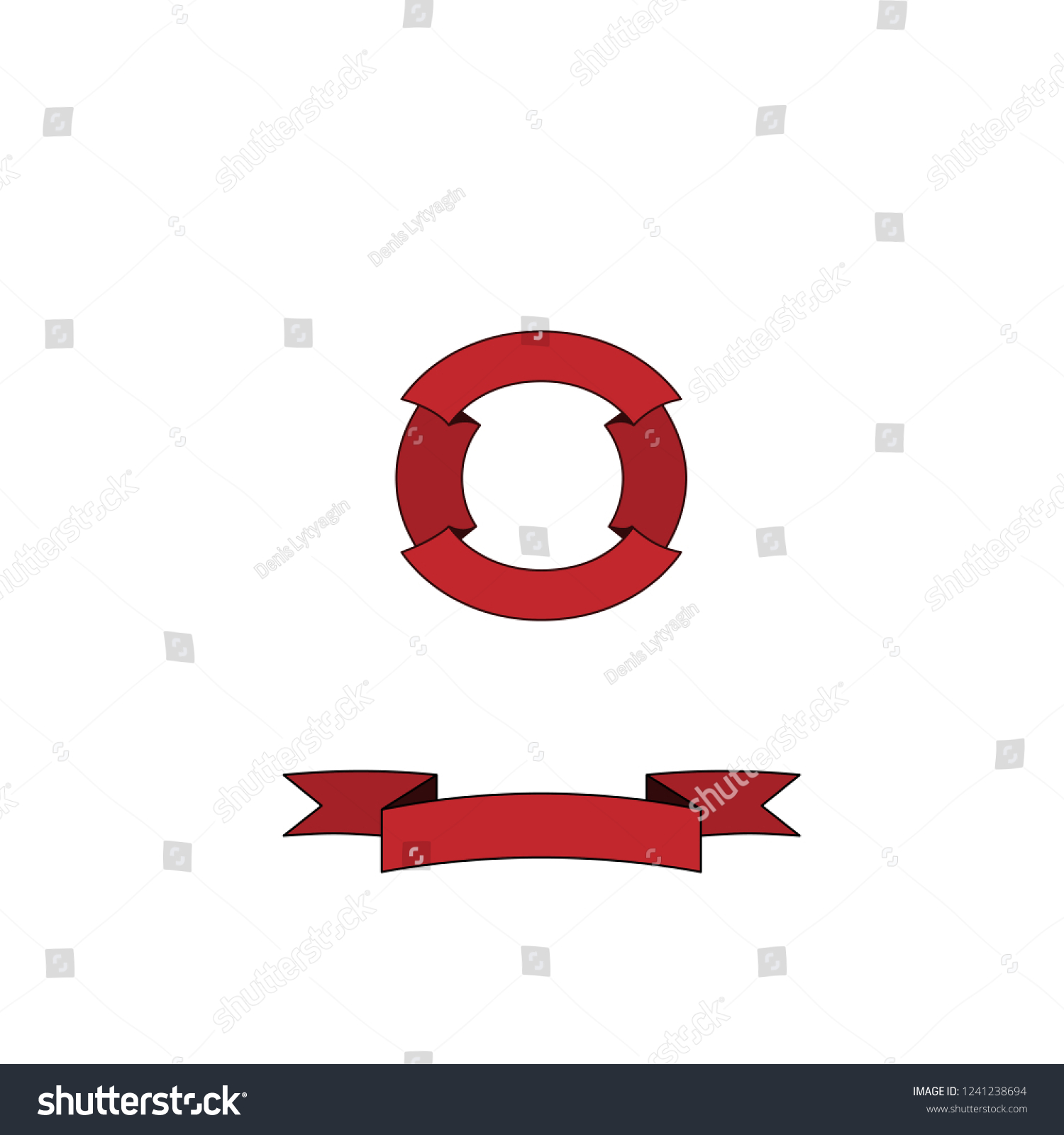 Ribbons Vector Graphic Stock Vector (Royalty Free) 1241238694 ...