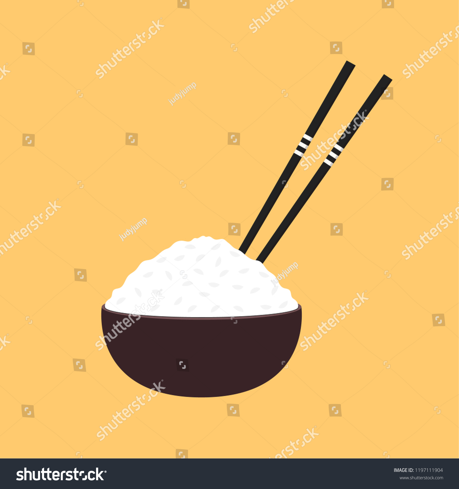 Rice Cartoon Vector Symbol: เวกเตอร์สต็อก (ปลอดค่าลิขสิทธิ์) 1197111904 ...