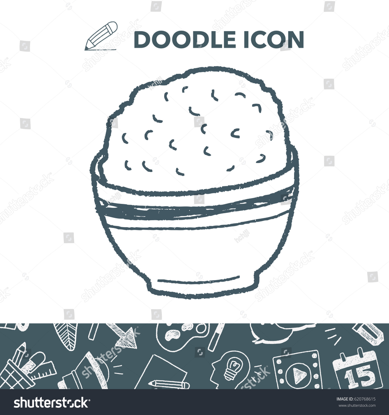 Rice Doodle Stock Vector (Royalty Free) 620768615 | Shutterstock