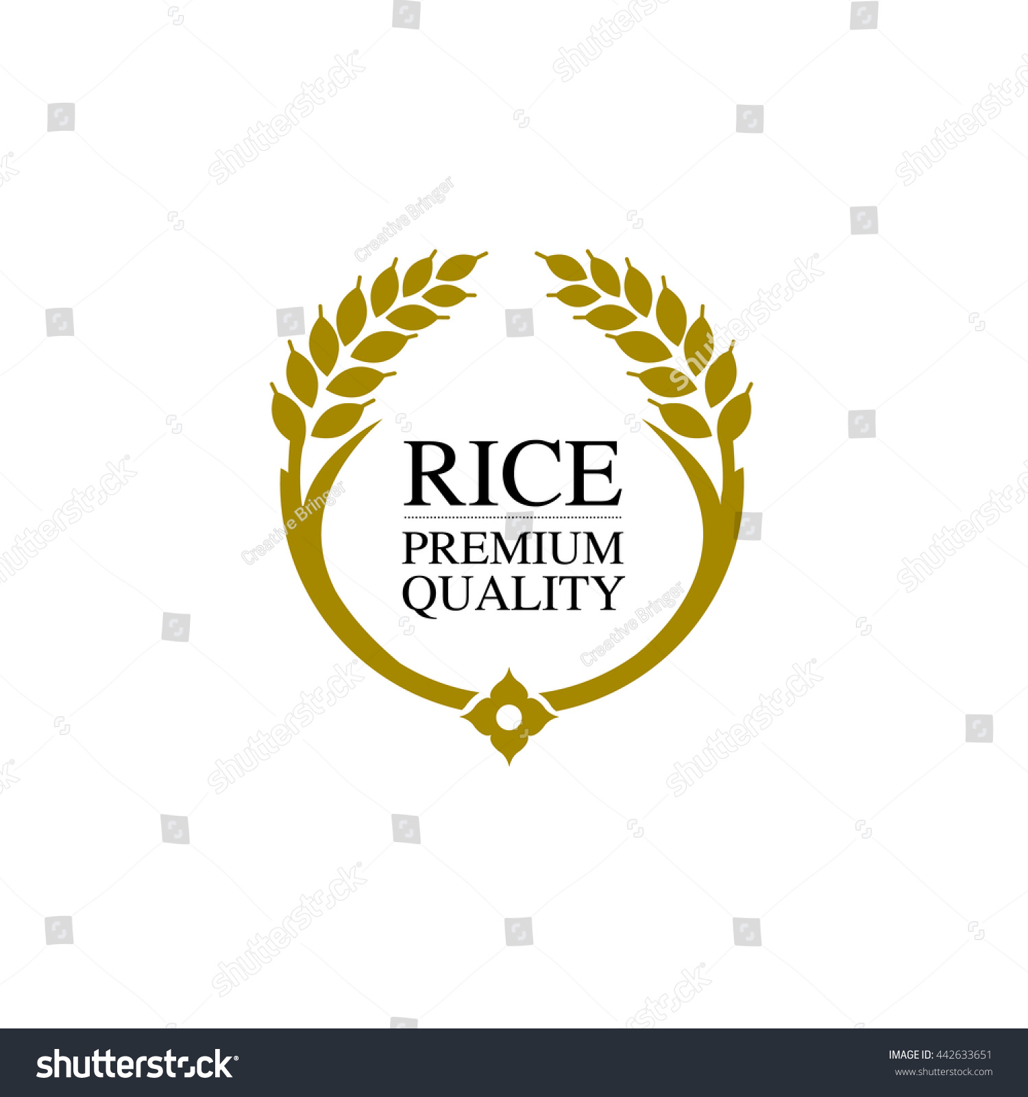 Rice Elegant Master Logo: vector de stock (libre de regalías) 442633651 ...