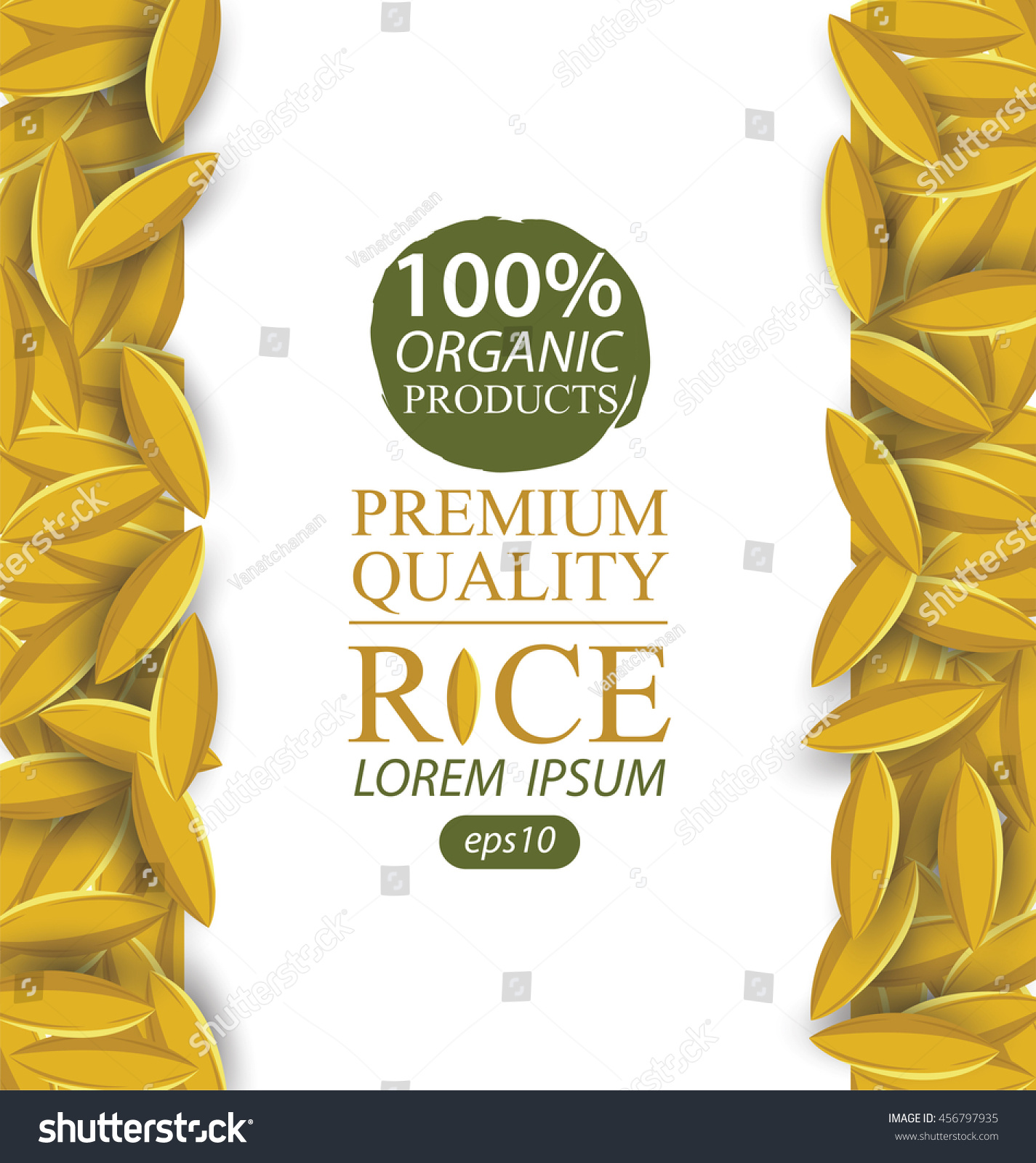 Rice Grains Vector Illustration: vector de stock (libre de regalías ...
