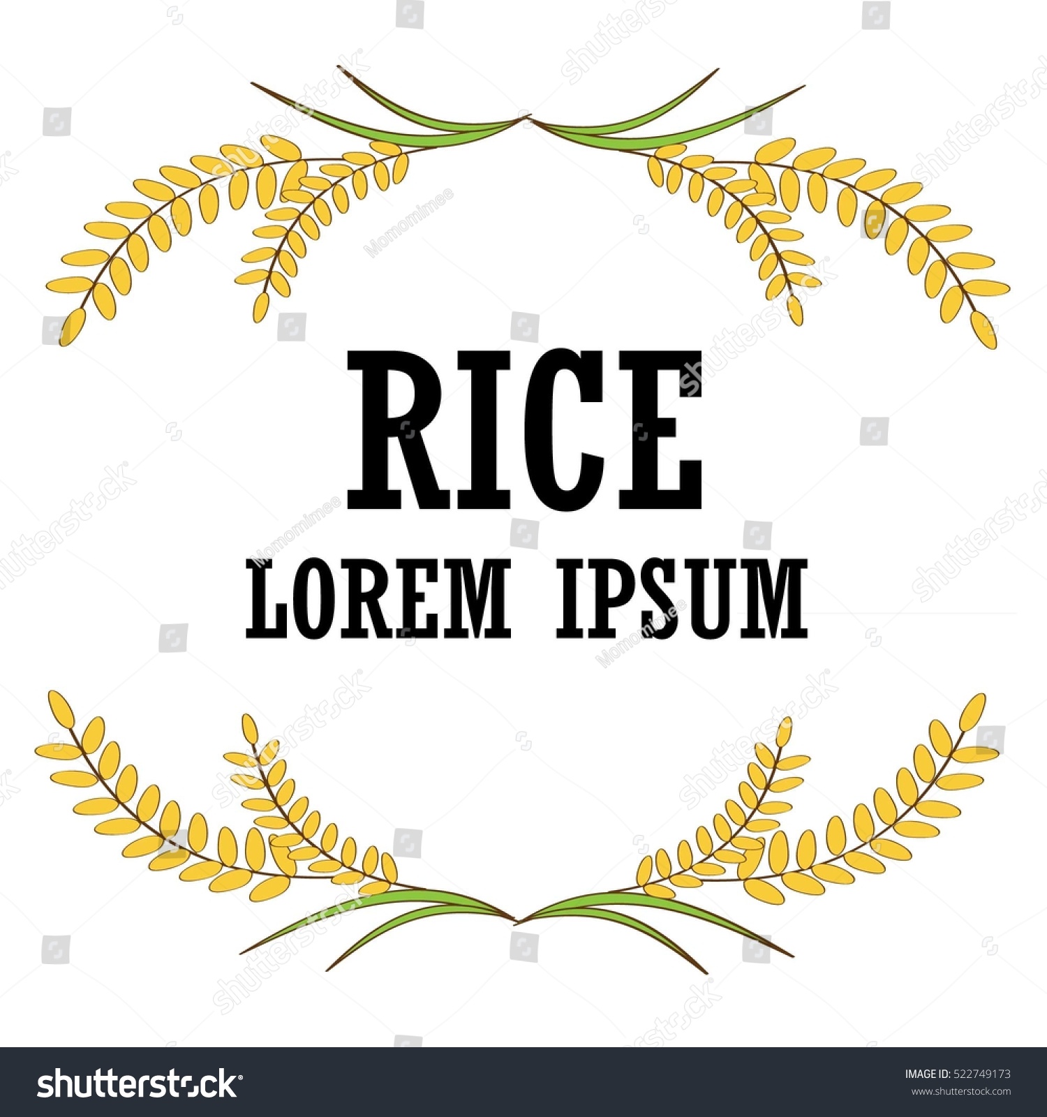 Rice Logo Vector Label Packaging: เวกเตอร์สต็อก (ปลอดค่าลิขสิทธิ์ ...