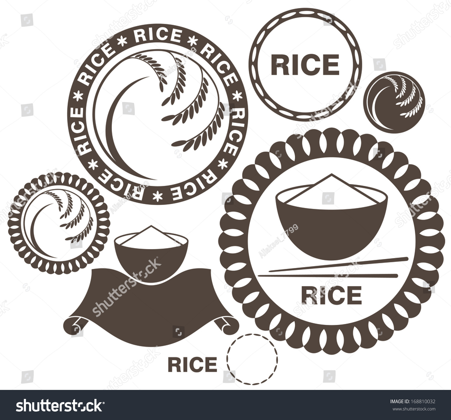 Rice Logo Vector Illustration Eps10: vector de stock (libre de regalías ...