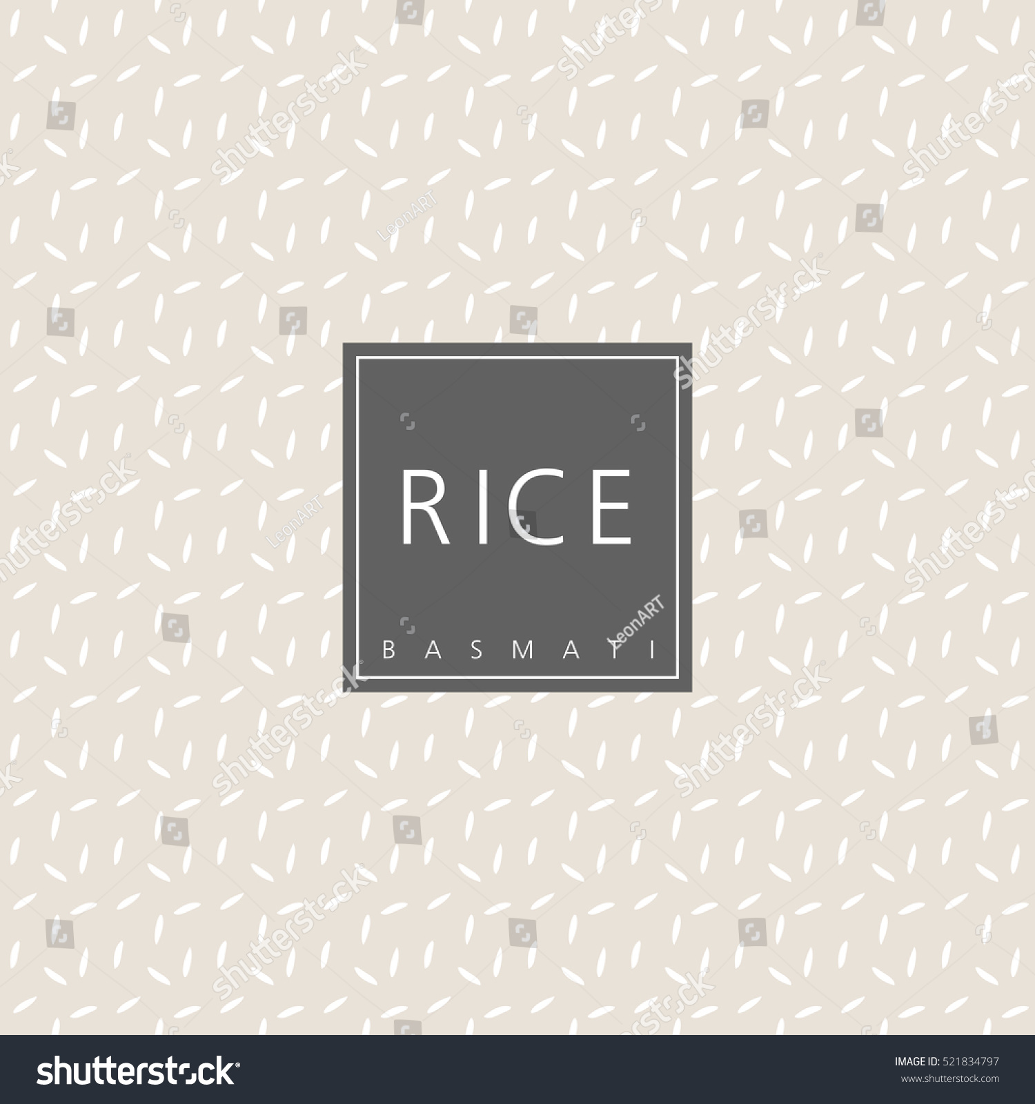 Rice Package Design Element Template Seamless Stock Vector (Royalty ...