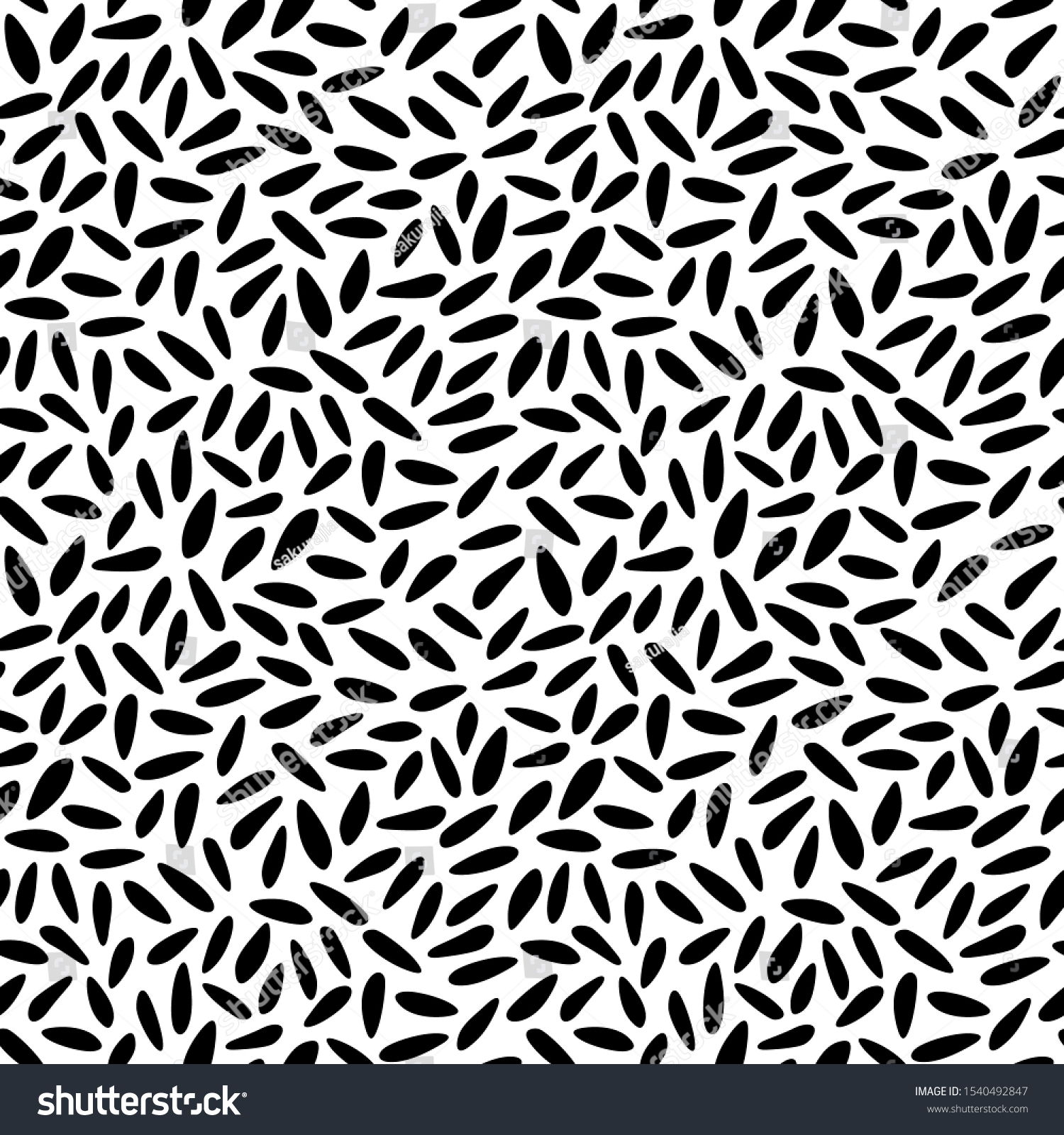 Rice Seamless Pattern Black White Rice Stock Vector (Royalty Free ...