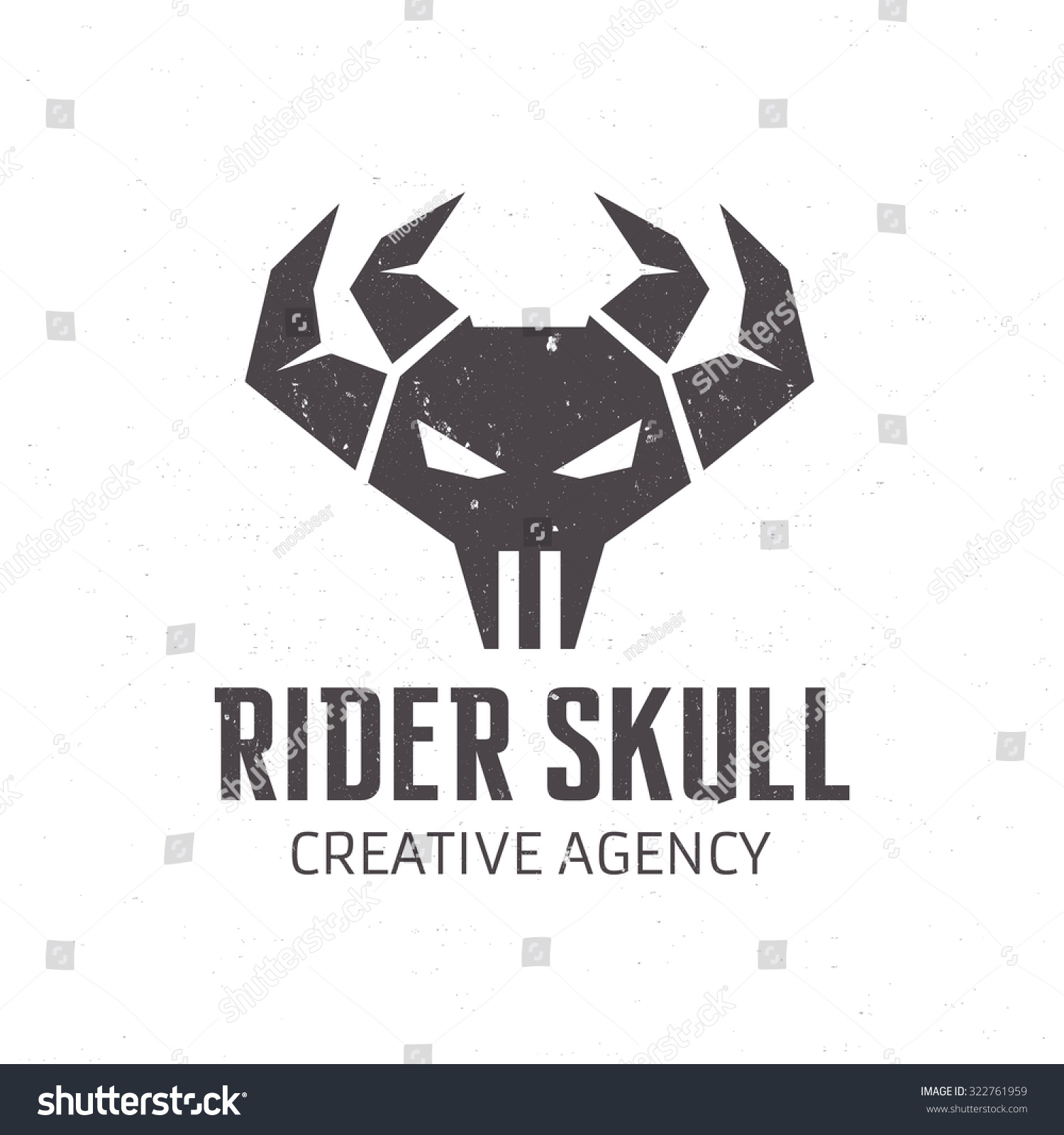 Rider Skull Vector Logo Template: เวกเตอร์สต็อก (ปลอดค่าลิขสิทธิ์ ...