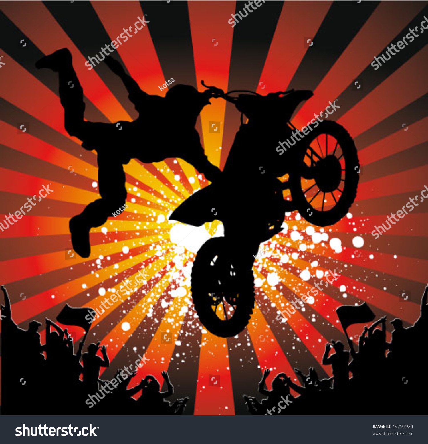 Rider Vector Background Motorcross Poster Stock Vector (Royalty Free ...