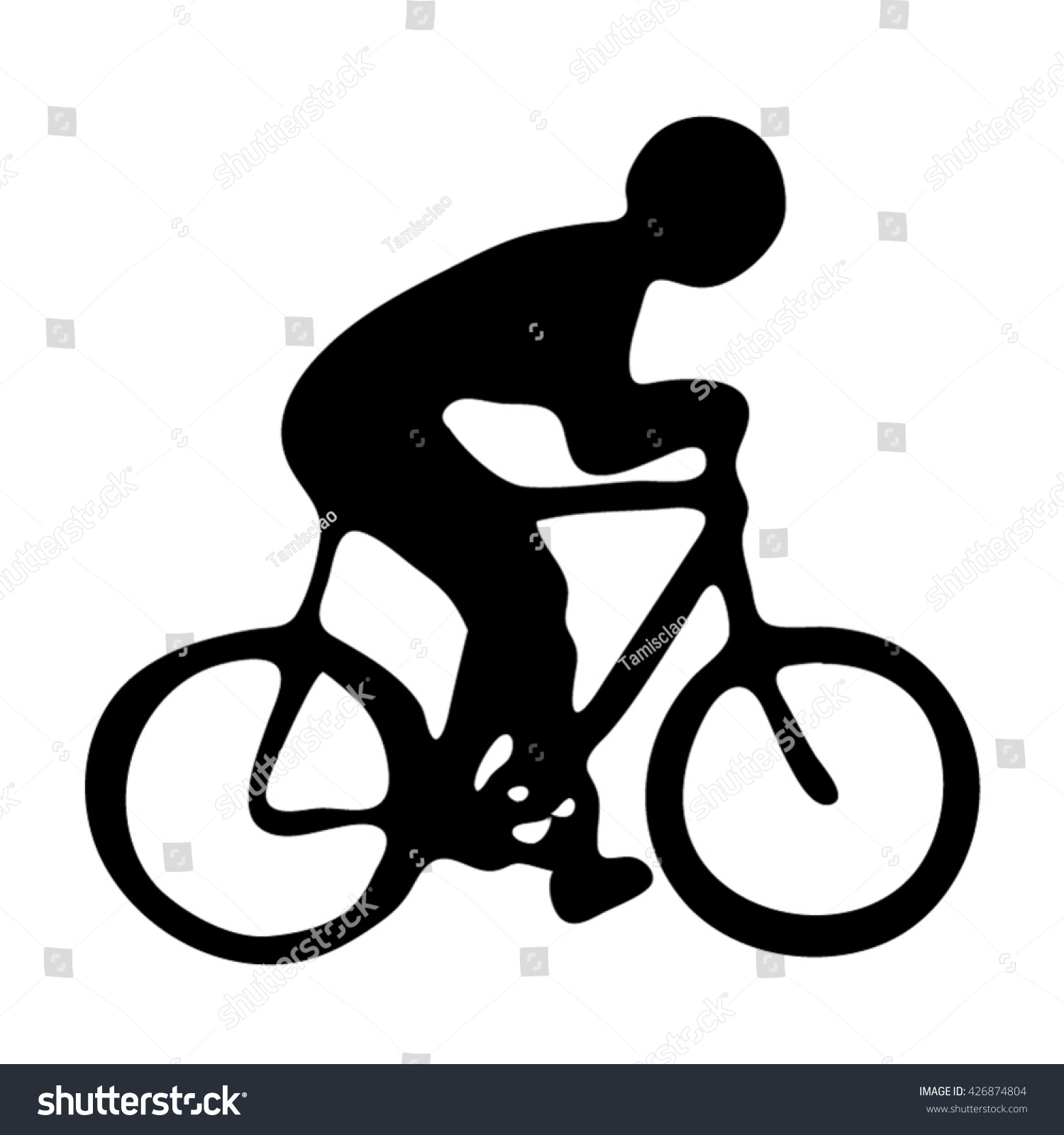 Riding Bicycle Icon Stock Vector (Royalty Free) 426874804