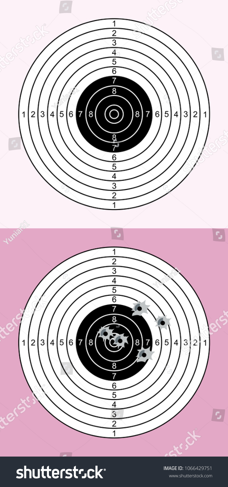Riffle Target Vector Illustration Stock Vector (Royalty Free) 1066429751