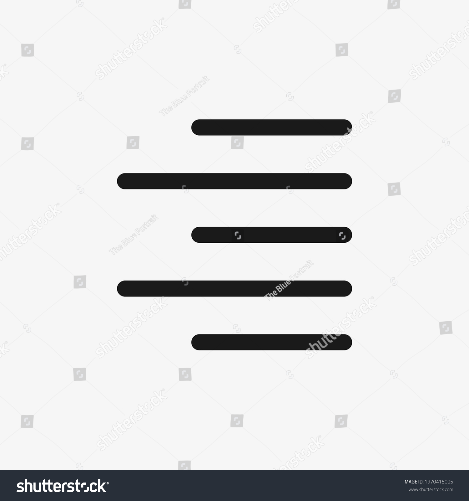 Right Alignment Icon Simple Text Alignment: vector de stock (libre de ...