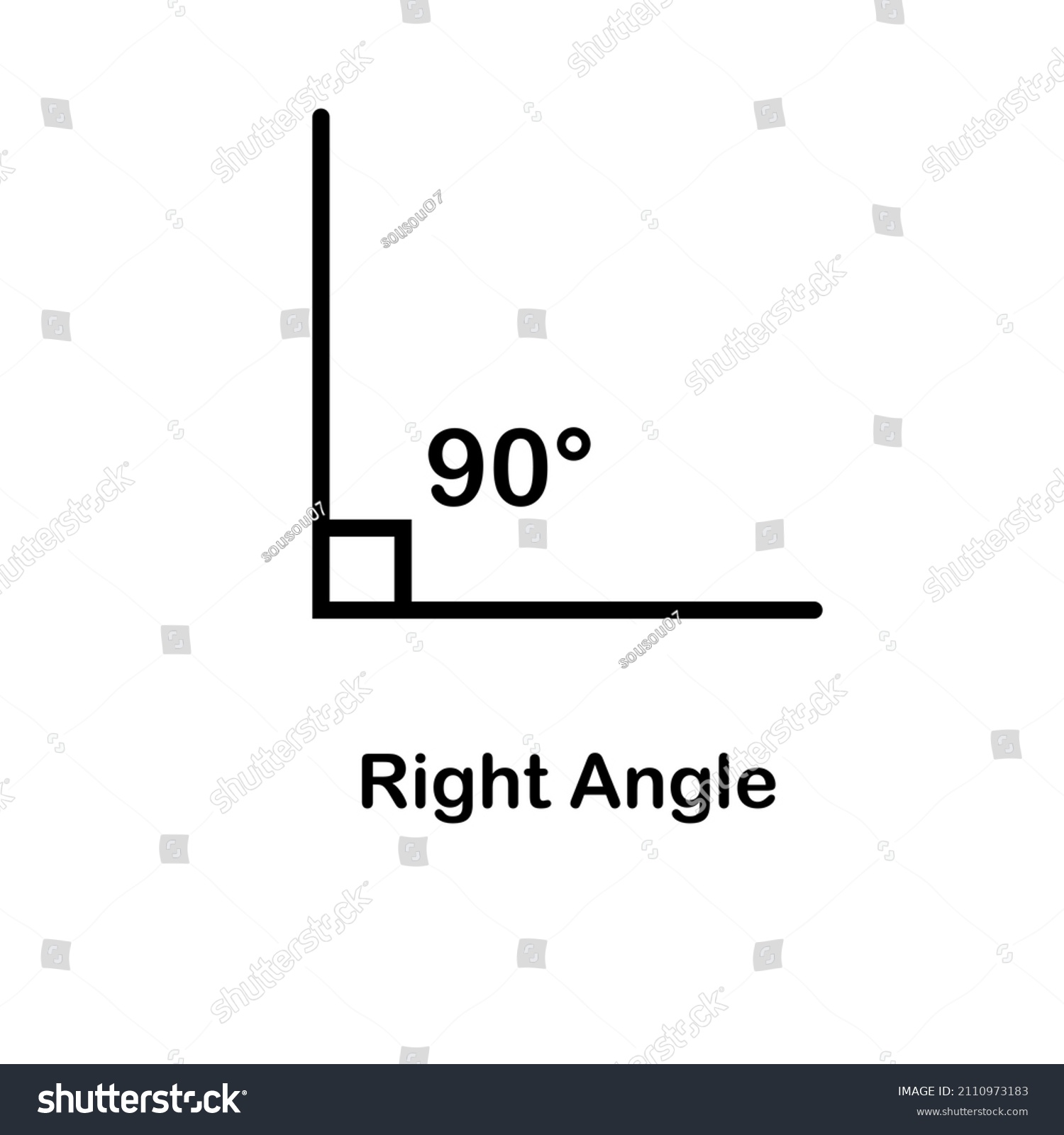 Right Angle Icon Vector Illustration Stock Vector (Royalty Free ...