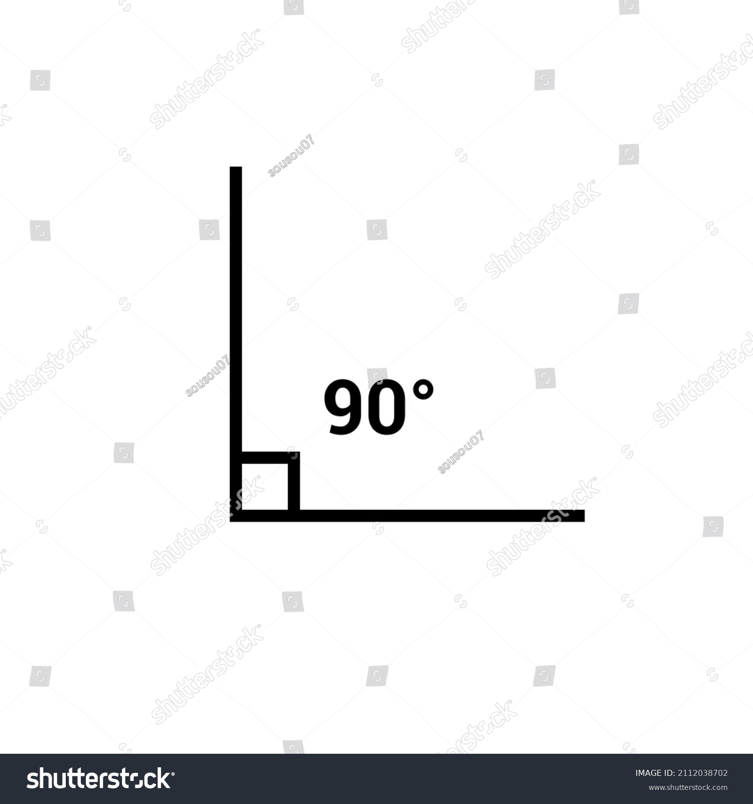 Right Angle Icon Vector Illustration Stock Vector (Royalty Free) 2112038702