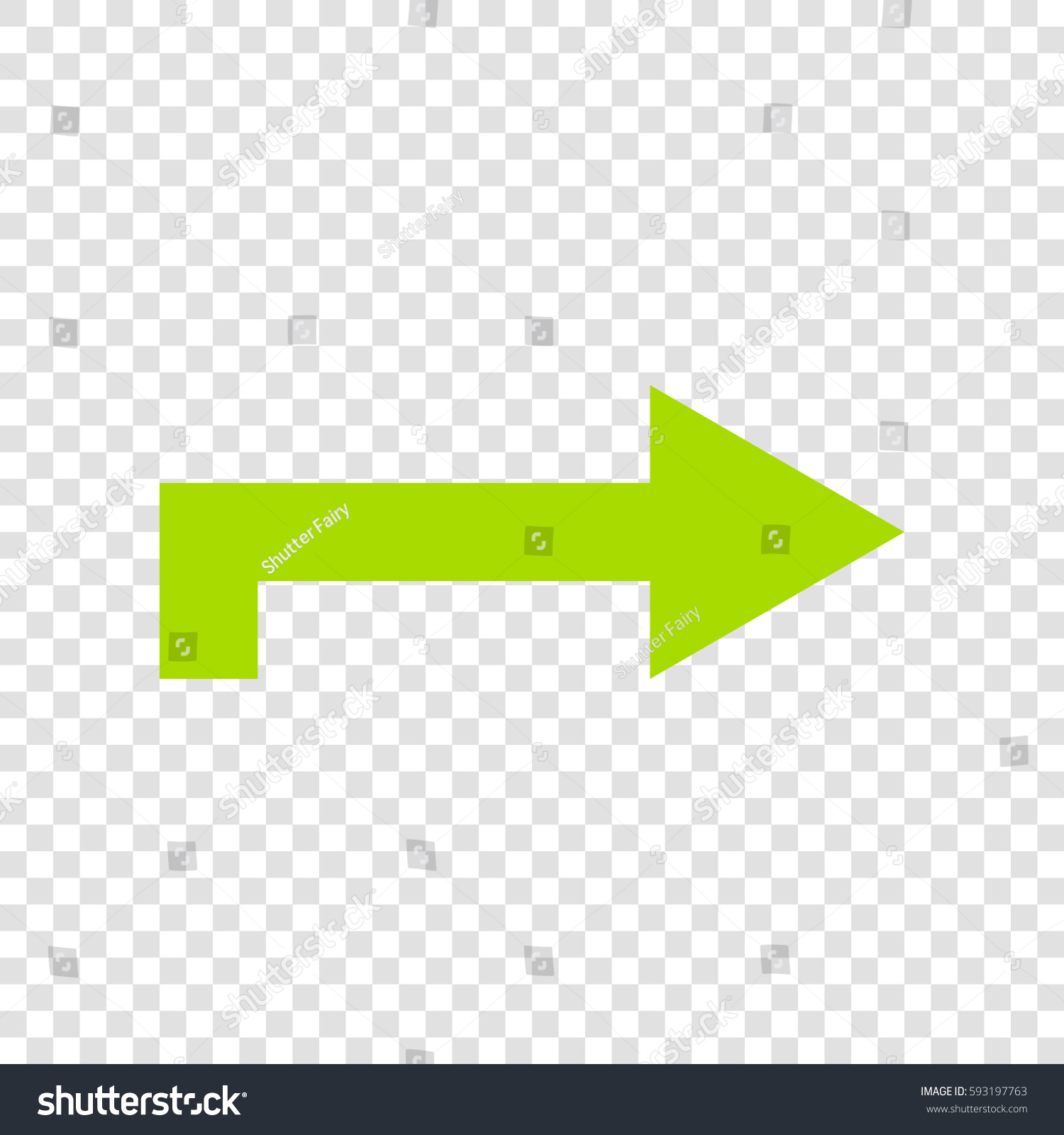 Right Arrow Icon Vector Chartreuse Icon Stock Vector (Royalty Free ...