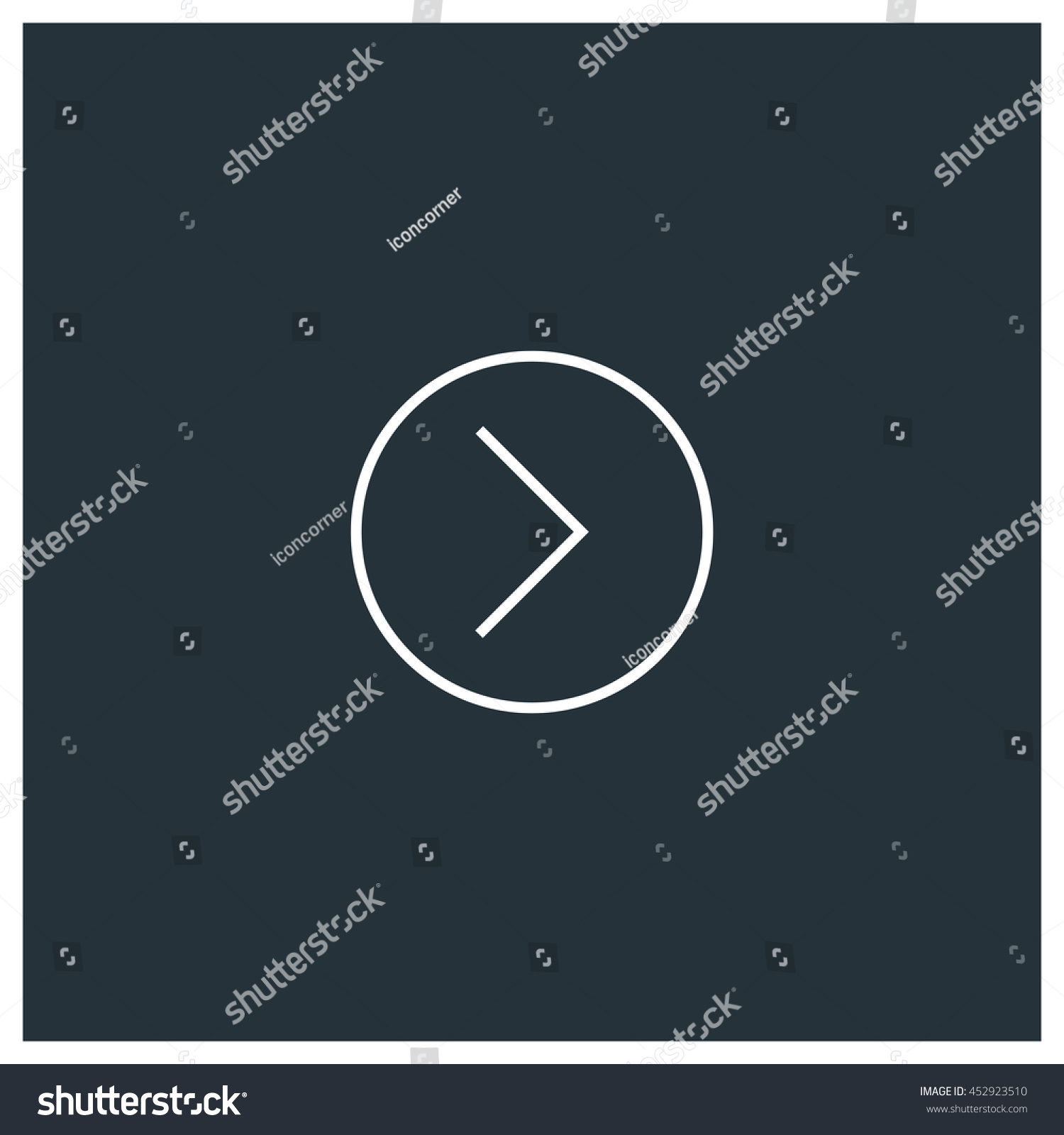 Right Arrow Circle Icon Vector Stock Vector (Royalty Free) 452923510 ...