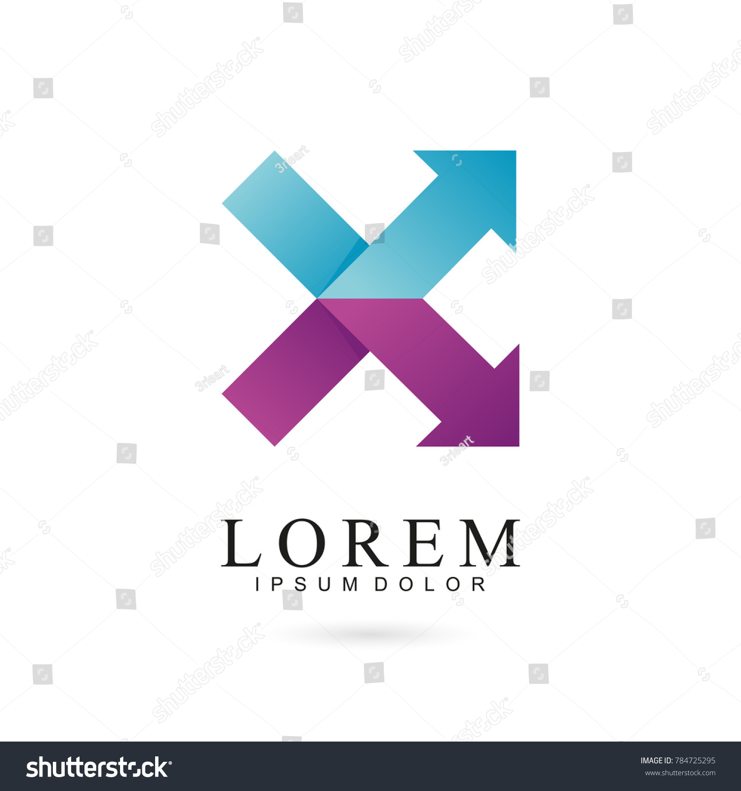 Right Arrow Logo Template Smooth Color Stock Vector (Royalty Free ...