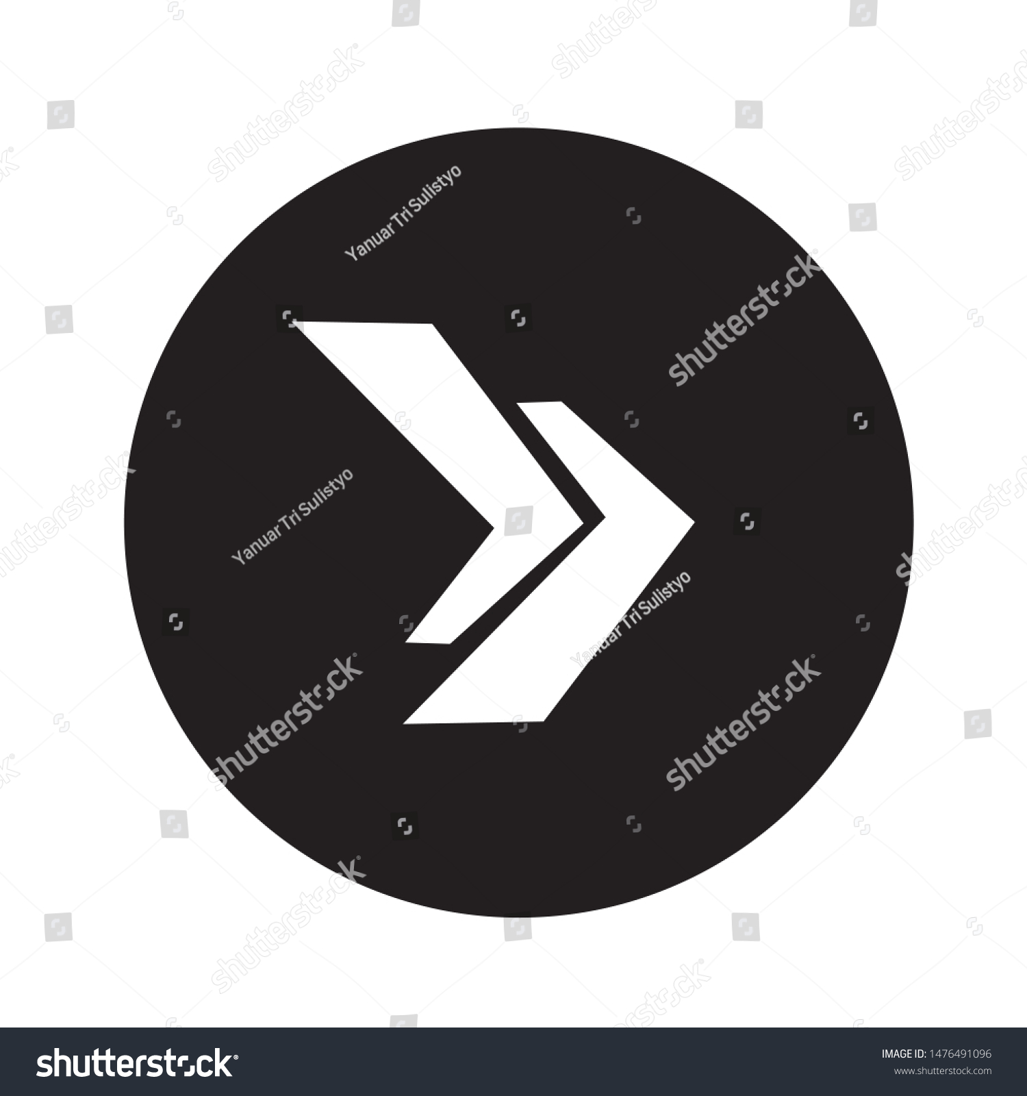 Right Arrow Logo Vector Illustration Stock Vector (Royalty Free) 1476491096