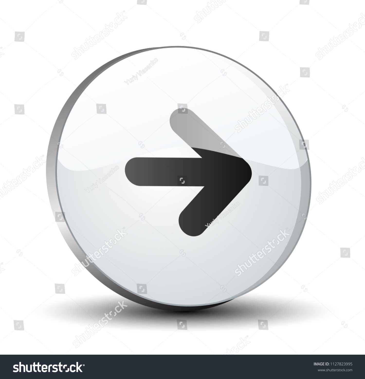Right Arrow Next Button Illustration Stock Vector (Royalty Free) 1127823995