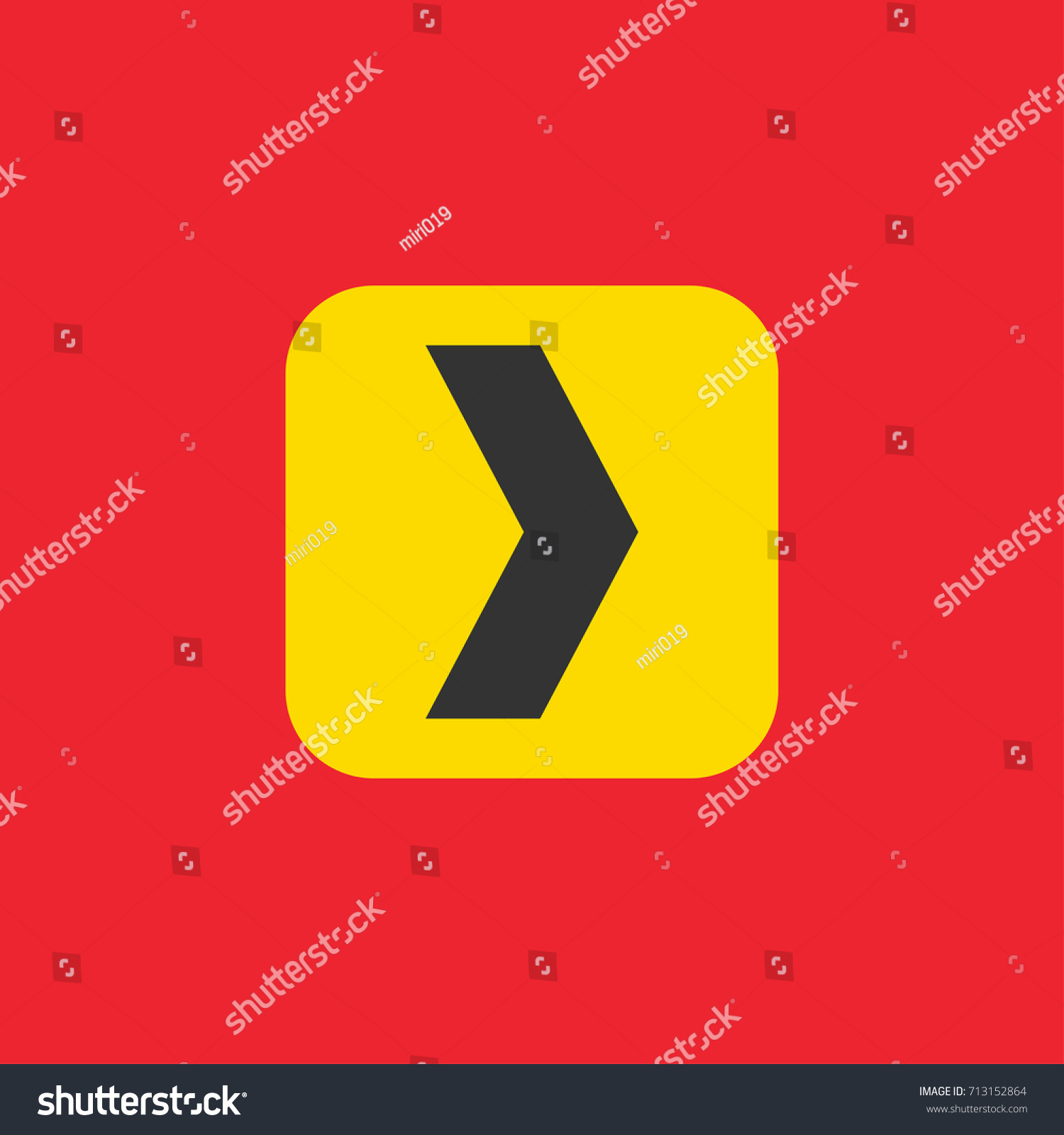 Right Arrow Sign Stock Vector (Royalty Free) 713152864
