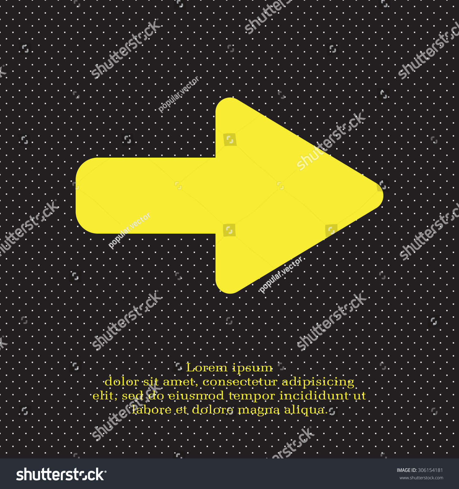 Right Arrow Symbol Icon Stock Vector (Royalty Free) 306154181 ...