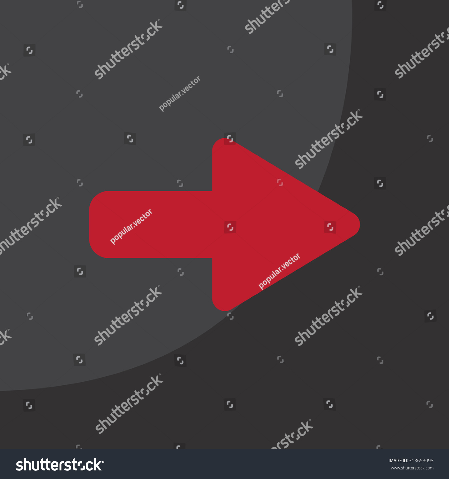Right Arrow Symbol Icon Stock Vector (Royalty Free) 313653098 ...